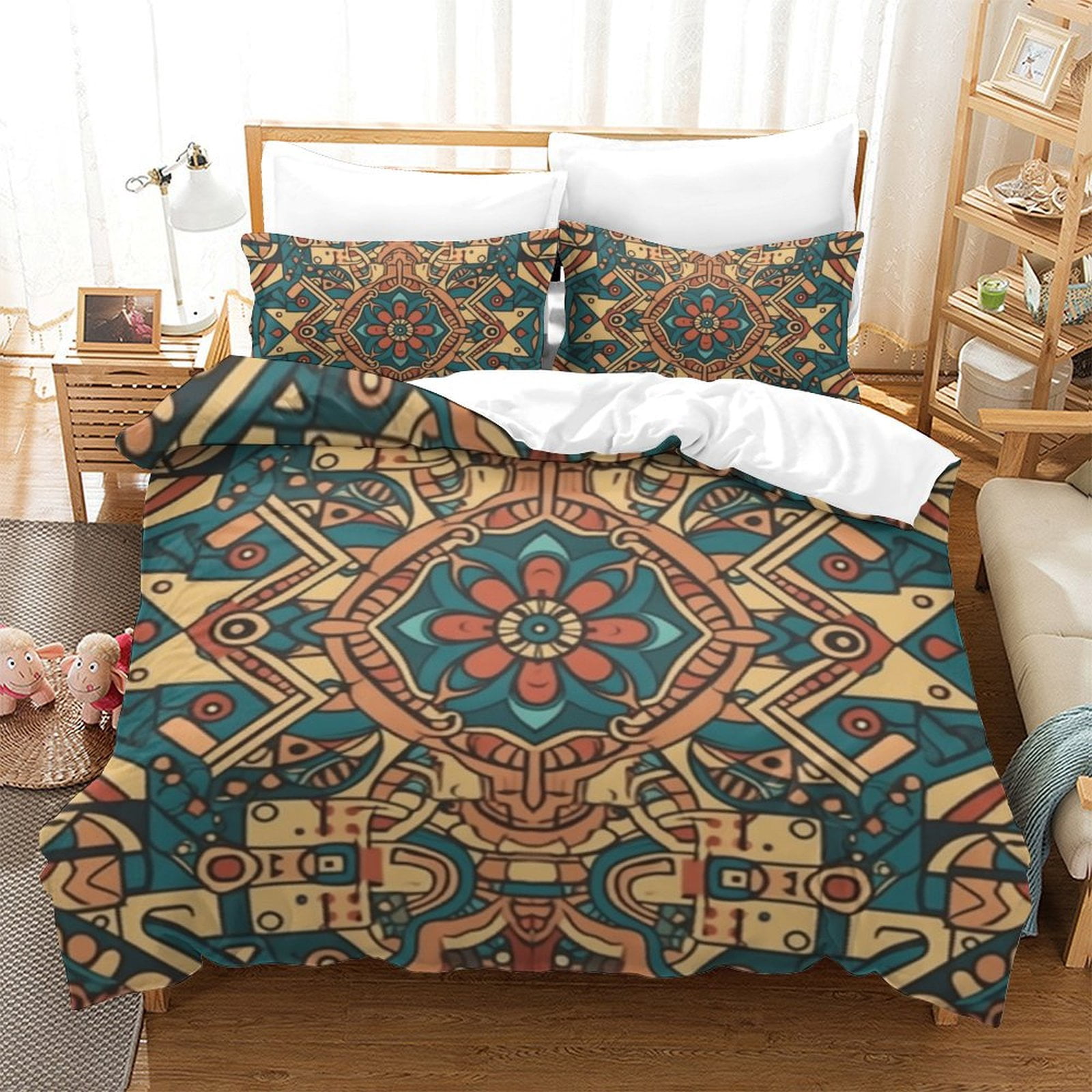 Home Bedclothes Abstract Pattern Printed Duvet Cover Set Adult Modern ...