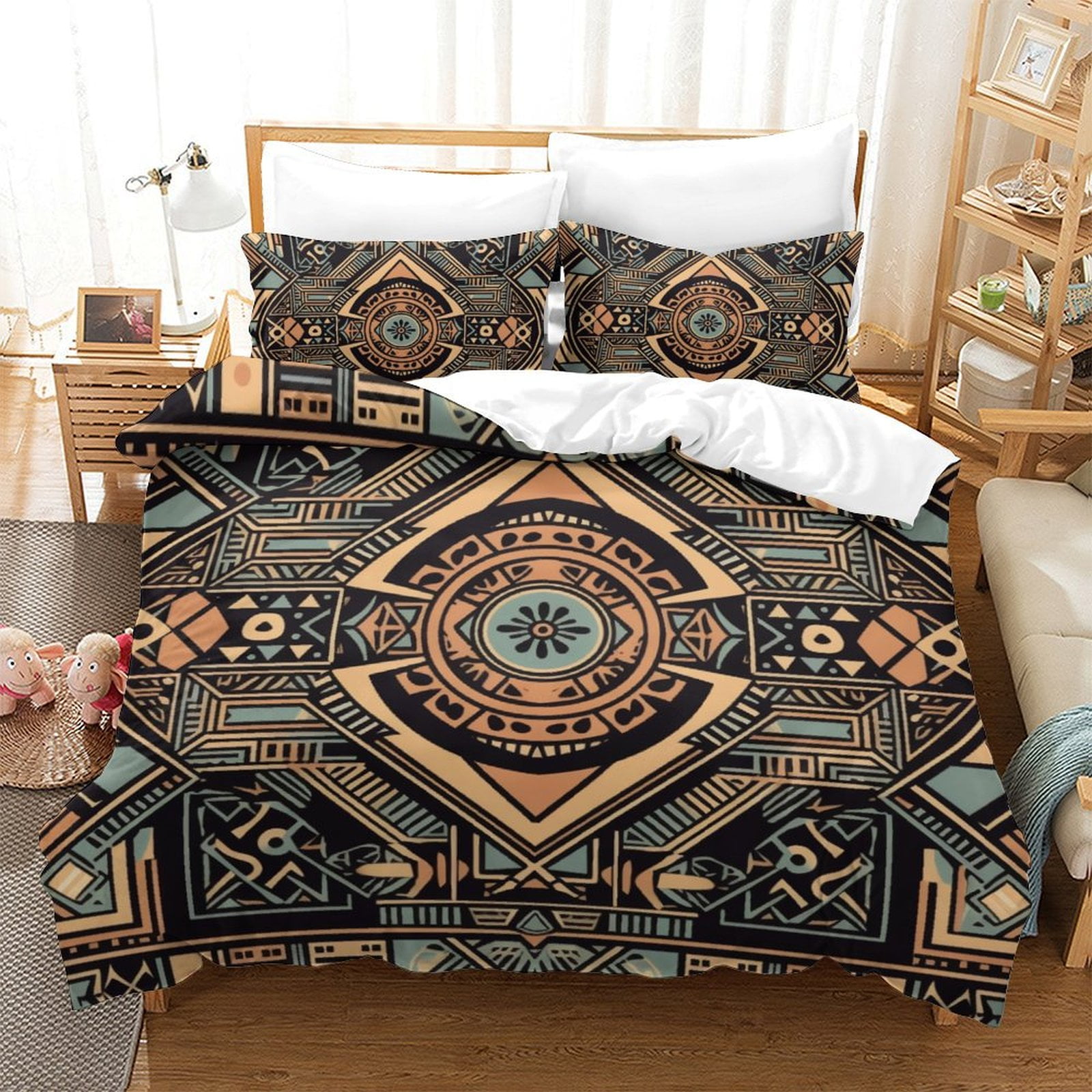 Home Bedclothes Abstract Pattern Printed Duvet Cover Set Adult Modern ...