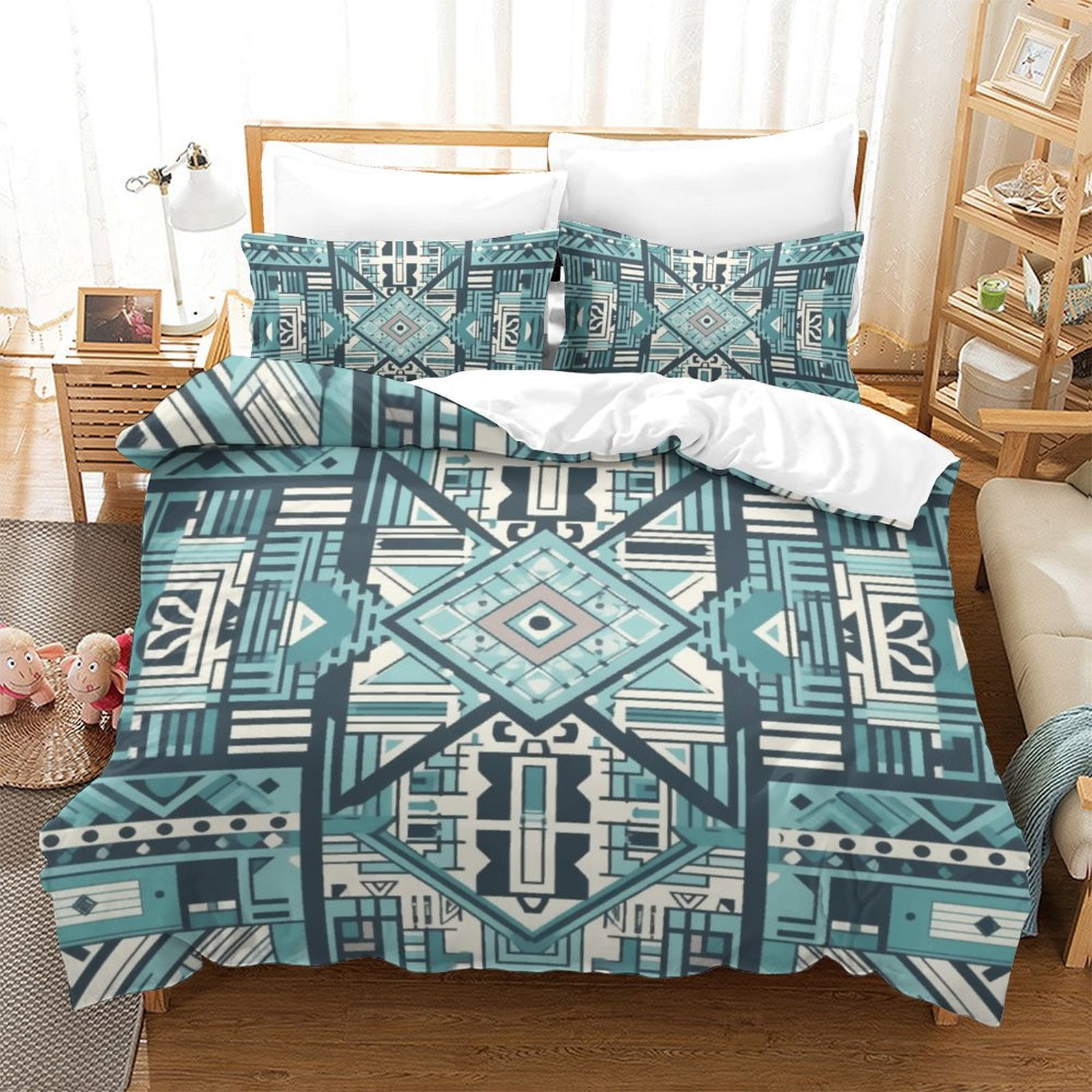 Home Bedclothes Abstract Pattern Printed Duvet Cover Set Adult Modern ...