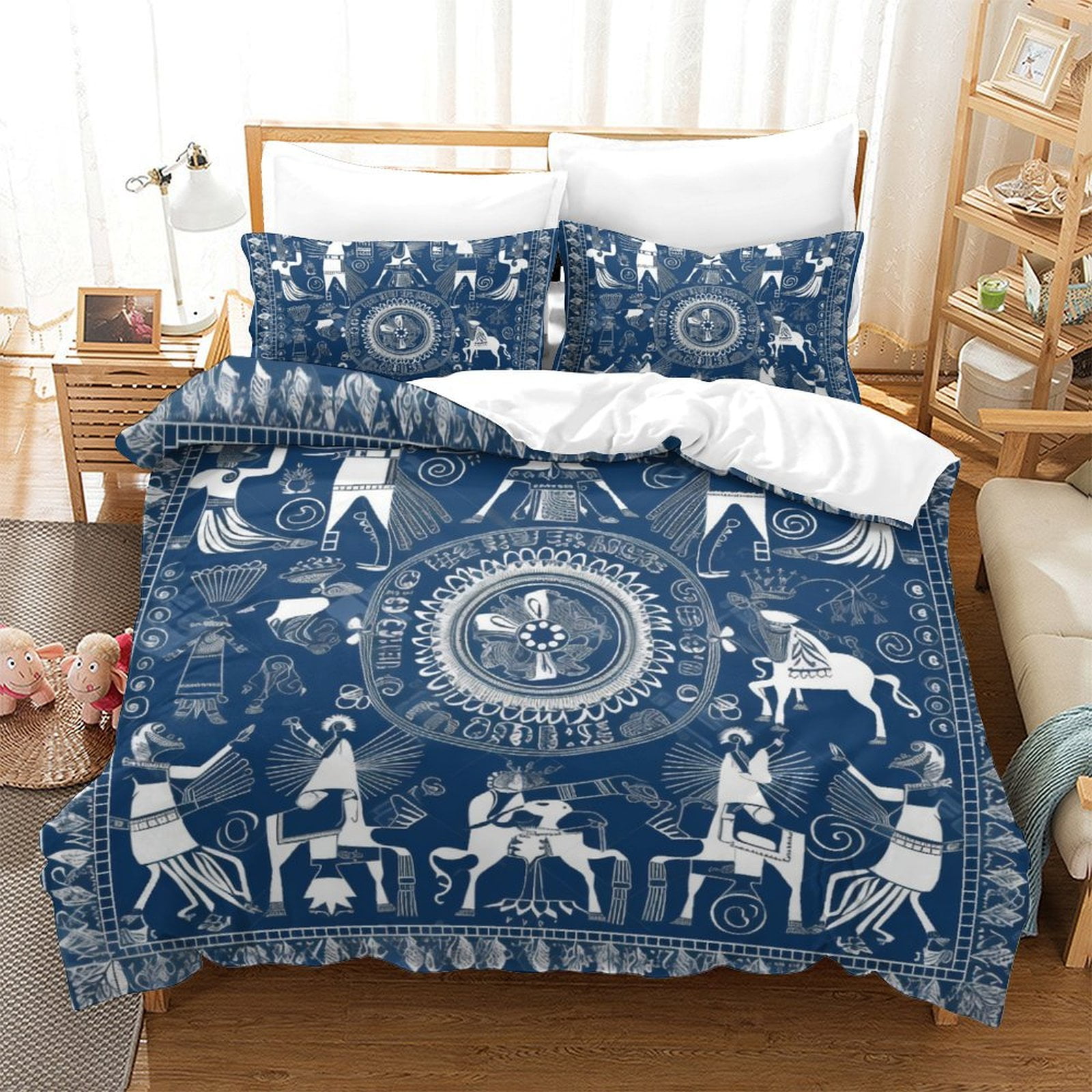 Home Bedclothes Ancient Abstract Patterns Printed Comforter Cover Set ...