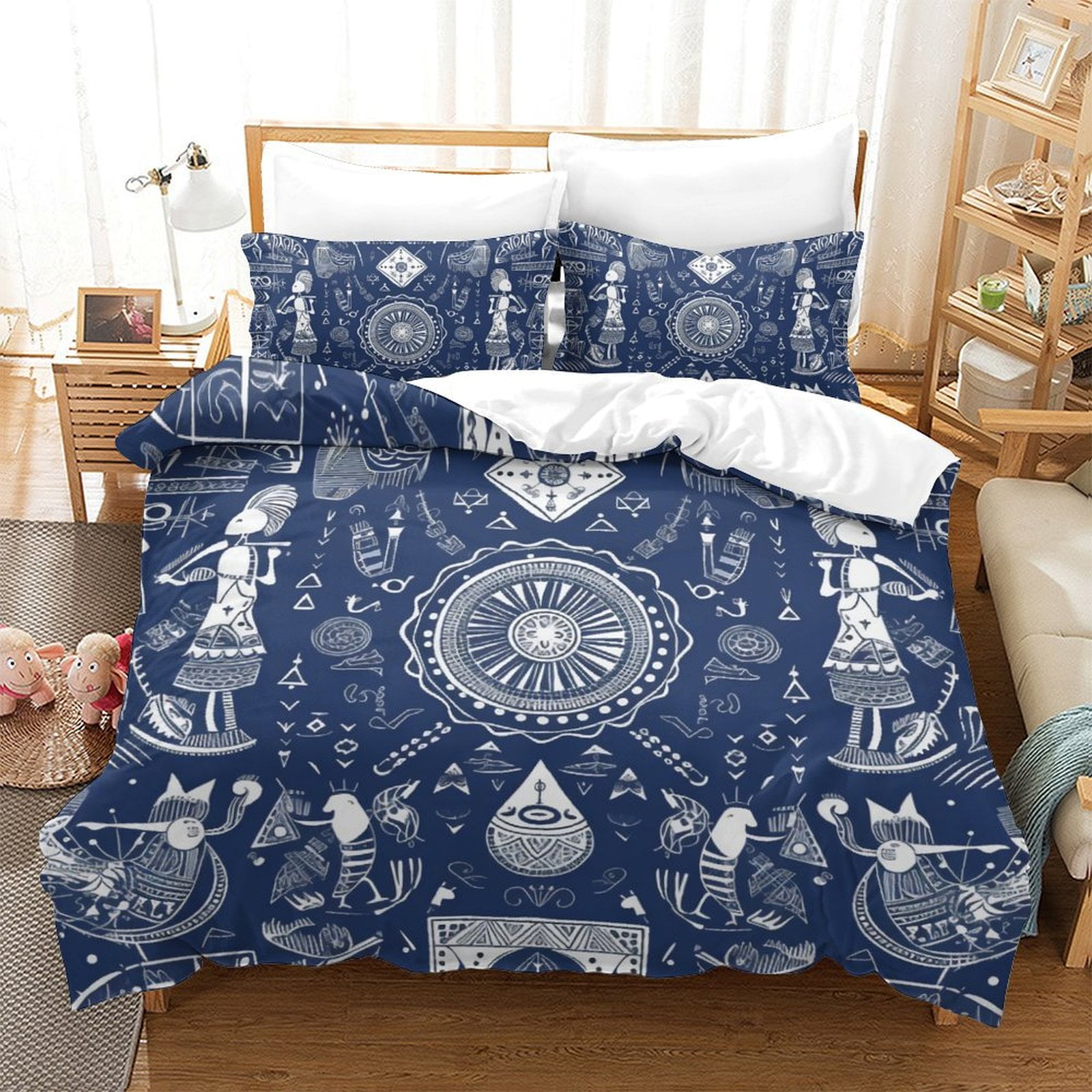 Home Bedclothes Ancient Abstract Patterns Printed Comforter Cover Set ...