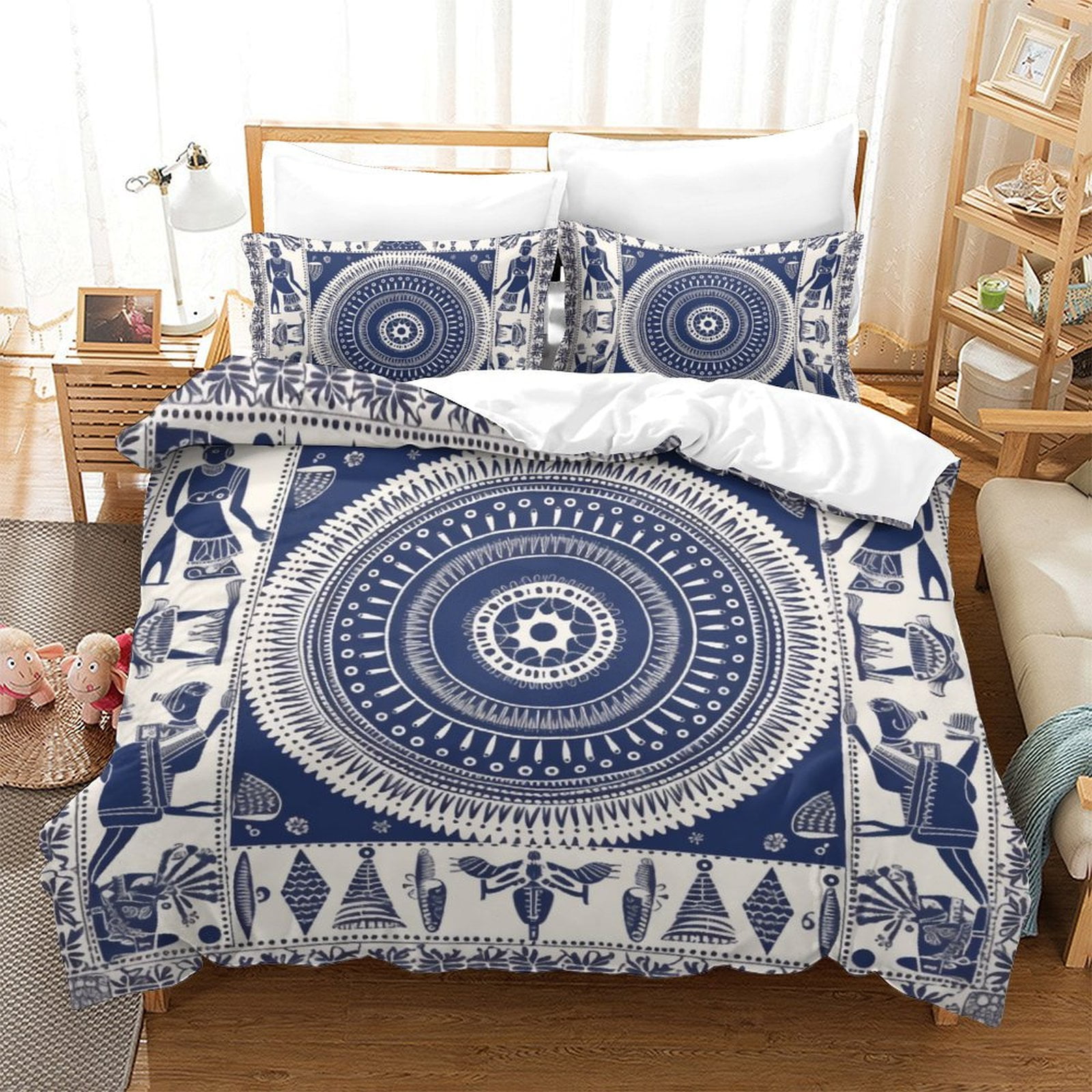 Home Bedclothes Ancient Abstract Patterns Printed Comforter Cover Set ...