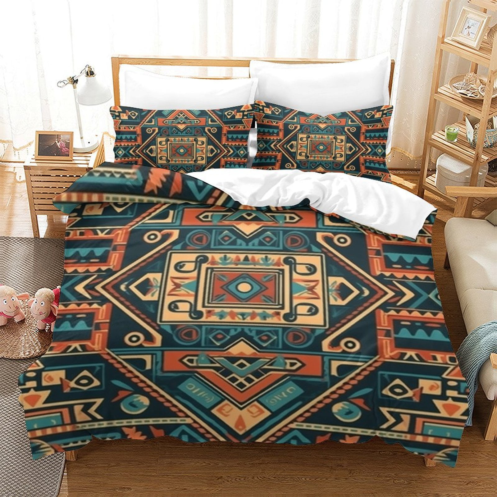 Home Bedclothes Bohemian Abstract Pattern Printed Comforter Cover Set ...
