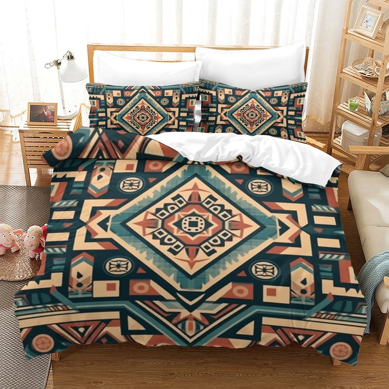 Home Bedclothes Bohemian Abstract Pattern Printed Comforter Cover Set ...