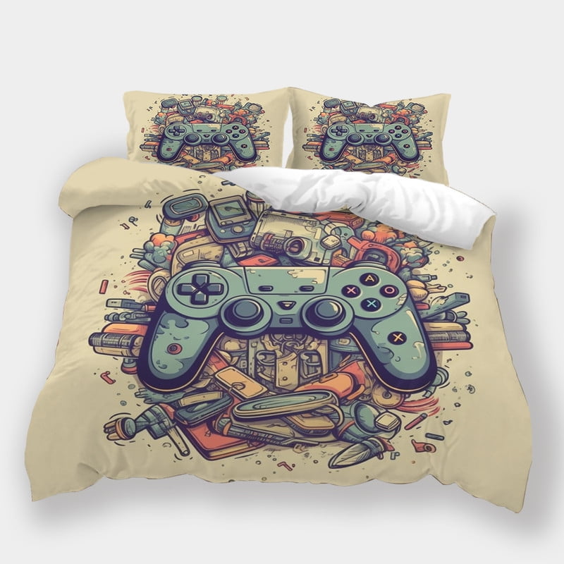 Home Bedclothes Game Controller Printed Comforter Cover Set Teens High ...