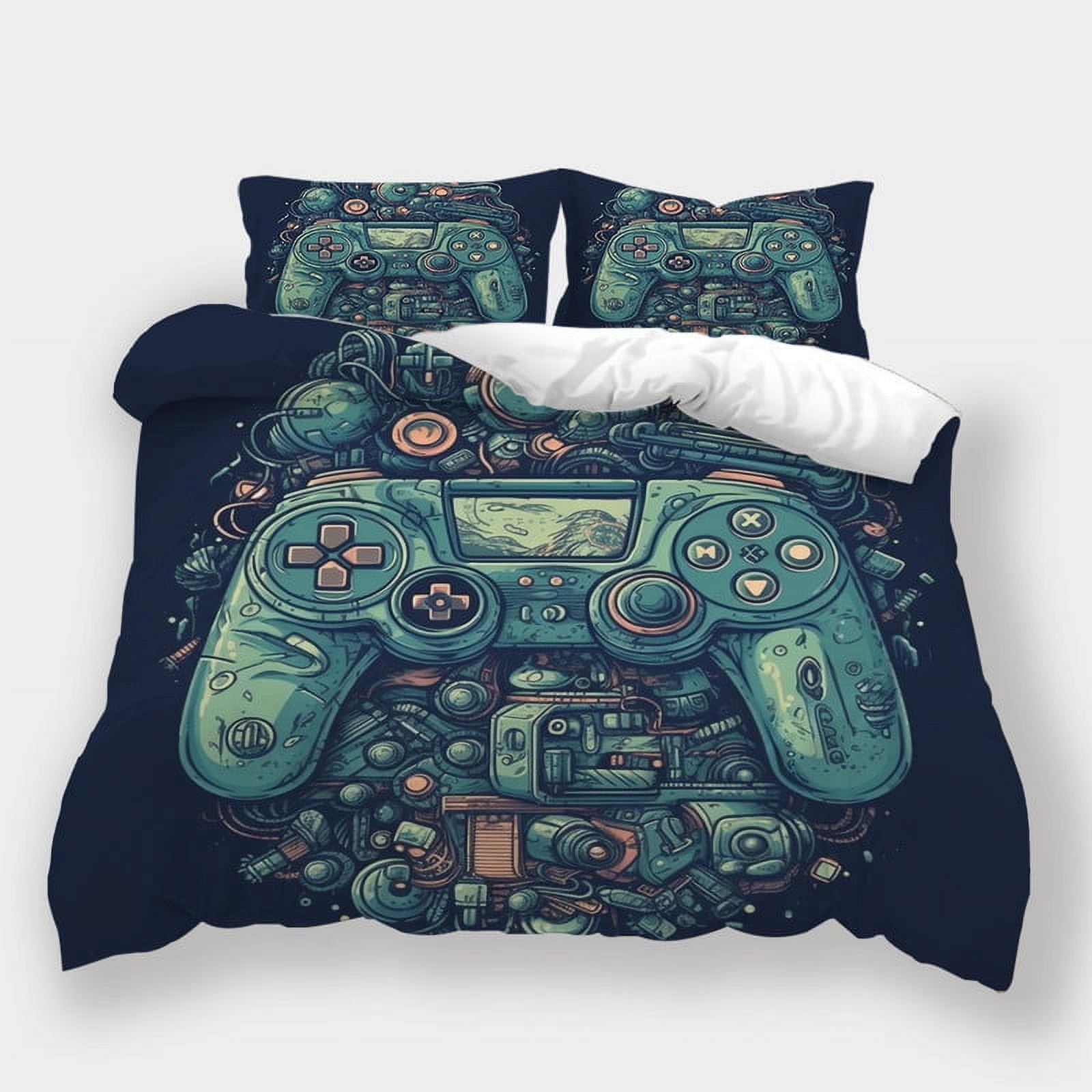Home Bedclothes Game Handle Printed Comforter Cover Set Kids Adult ...