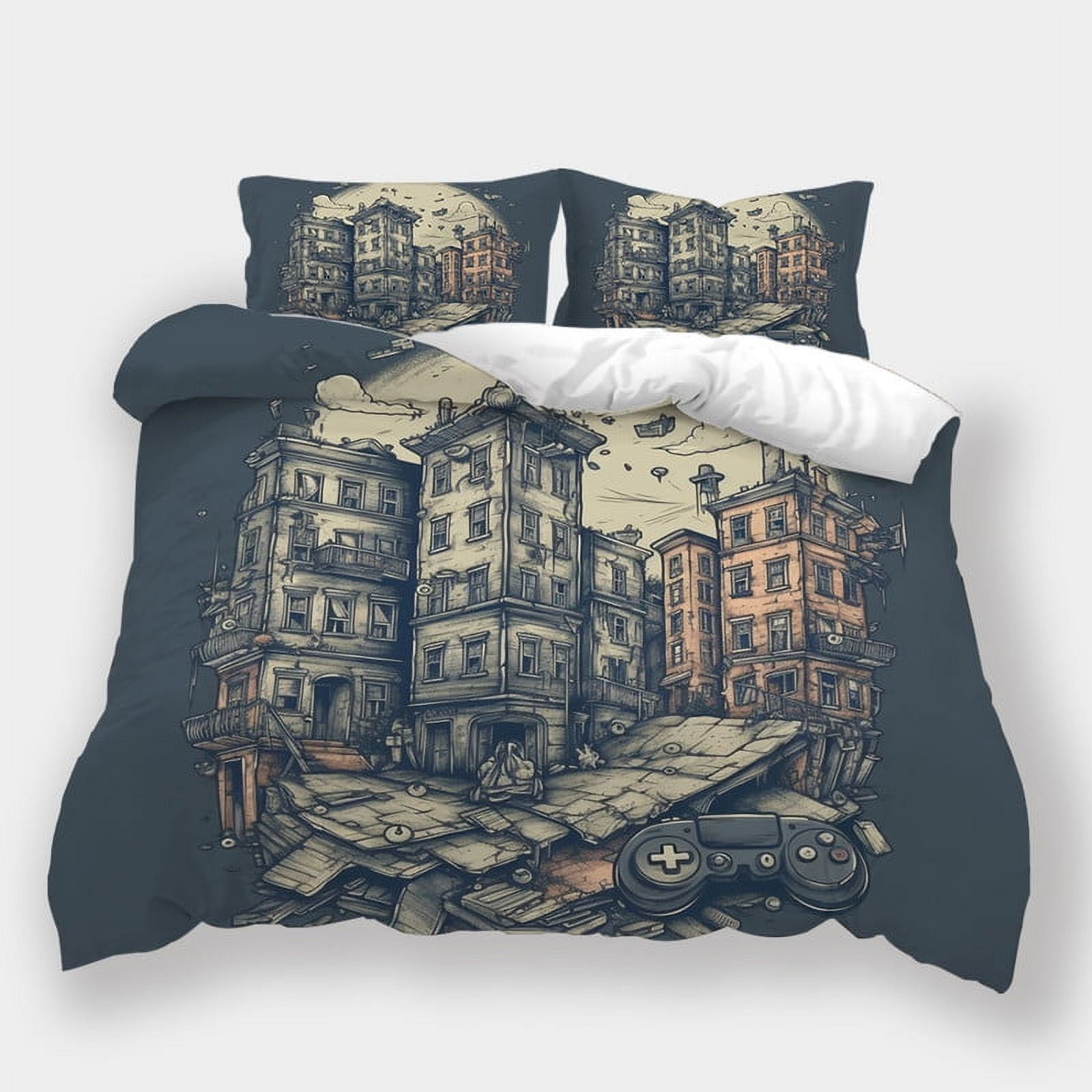Home Bedclothes Game Handle Printed Comforter Cover Set Kids Adult ...
