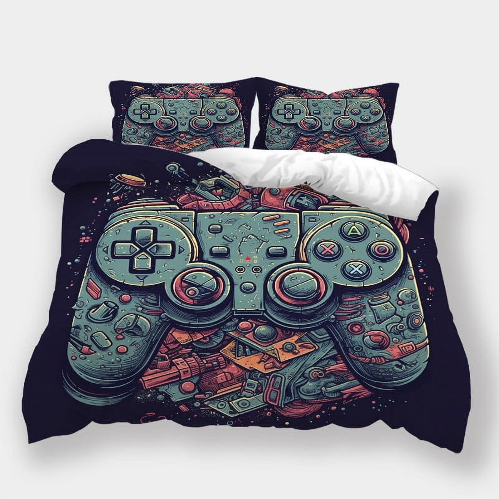 Home Bedclothes Game Handle Printed Comforter Cover Set Kids Adult ...