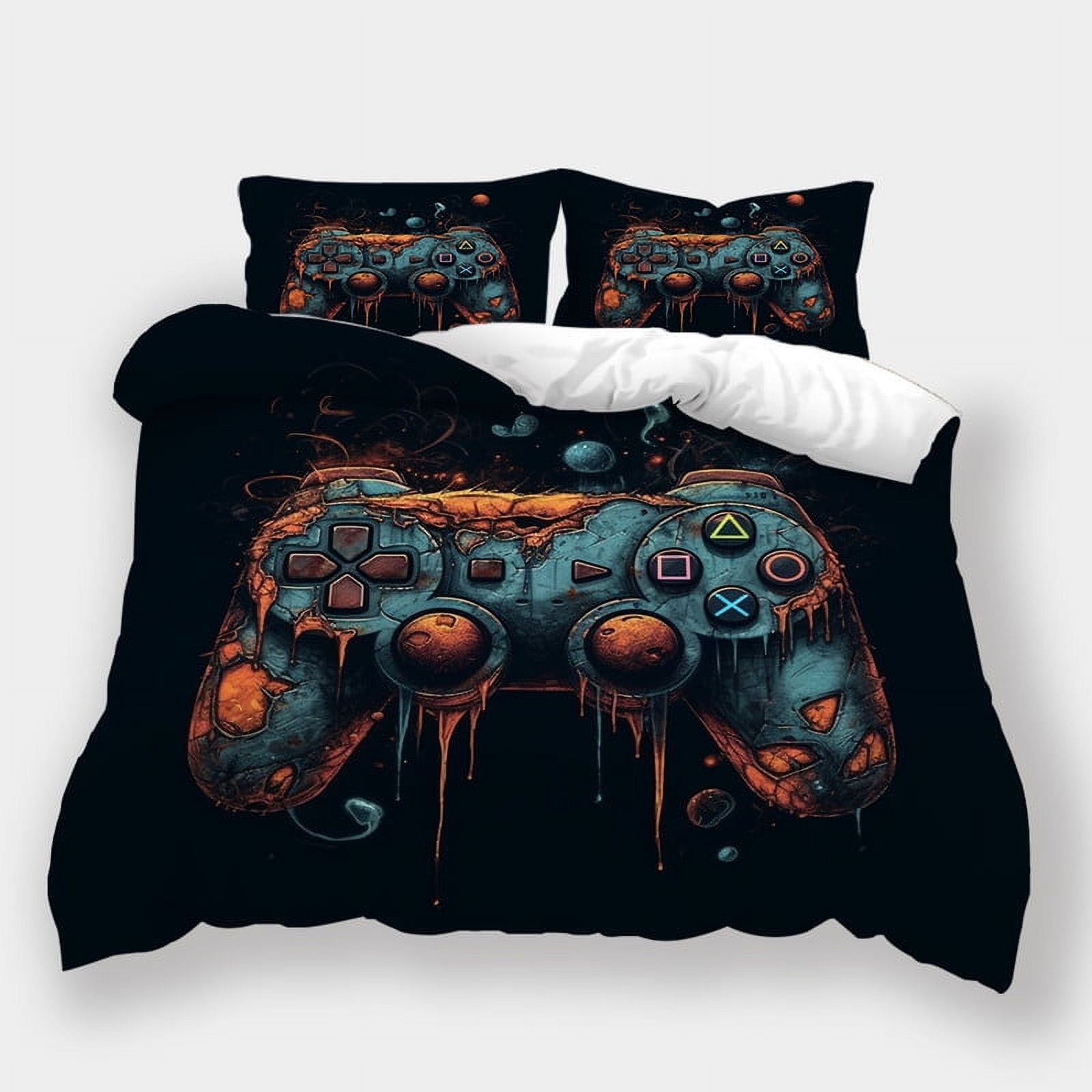 Home Bedclothes Game Handle Printed Comforter Cover Set Kids Adult ...