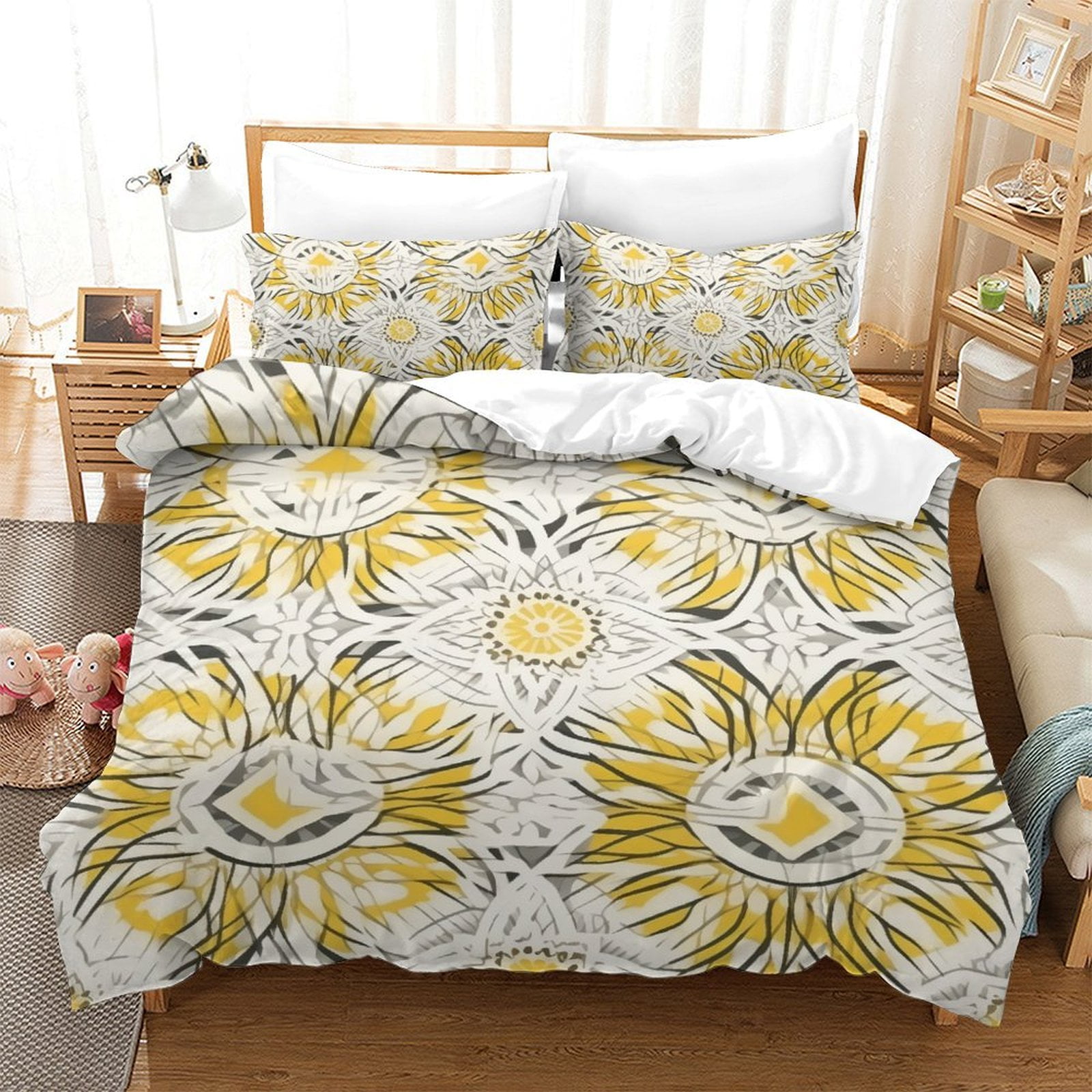 Home Bedclothes Pink Bohemian Style Duvet Cover Set with Pillowcase Fashion Bedding Suit,Queen ...