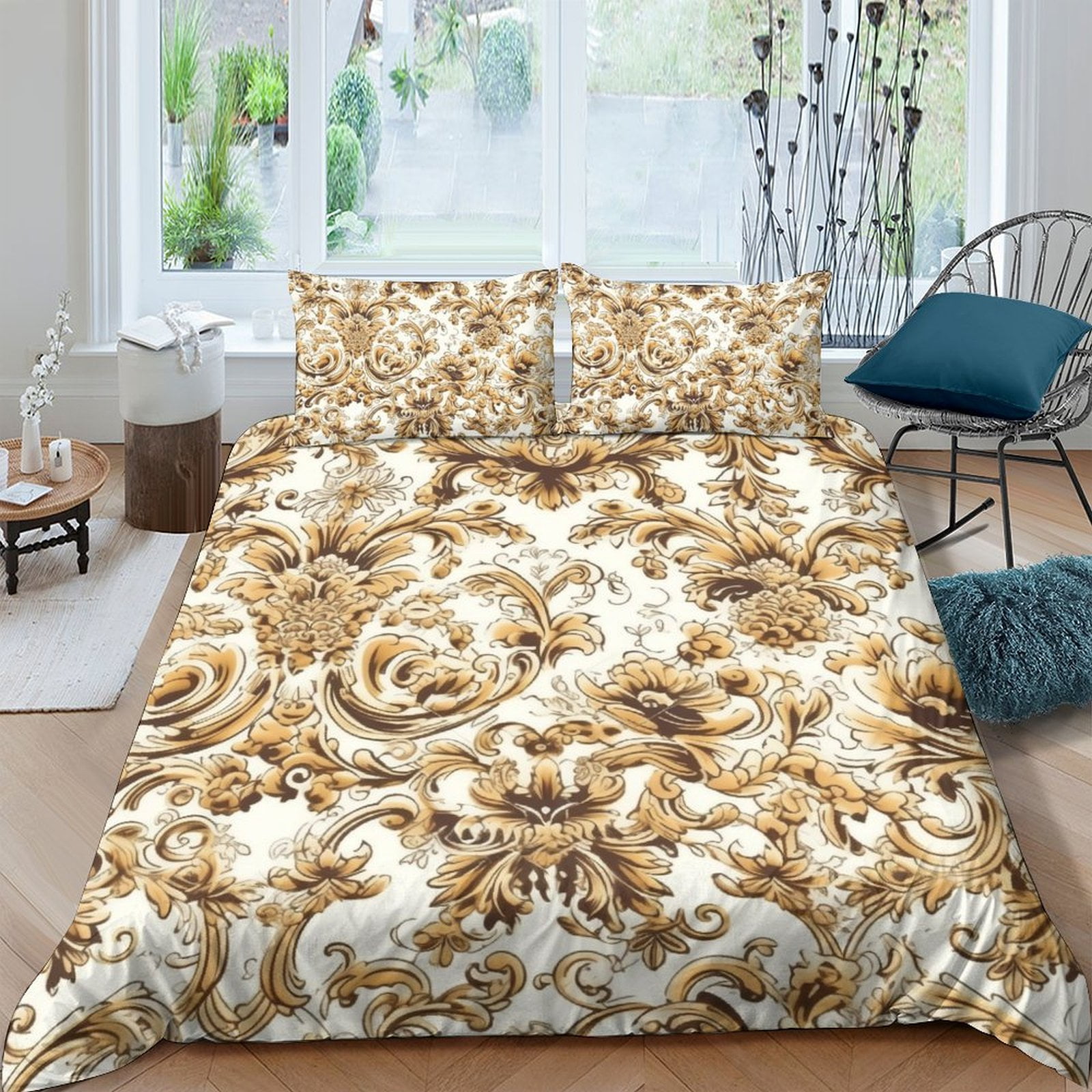 Home Bedding Set Paisley Pattern Printed Comforter Cover Set Adult ...