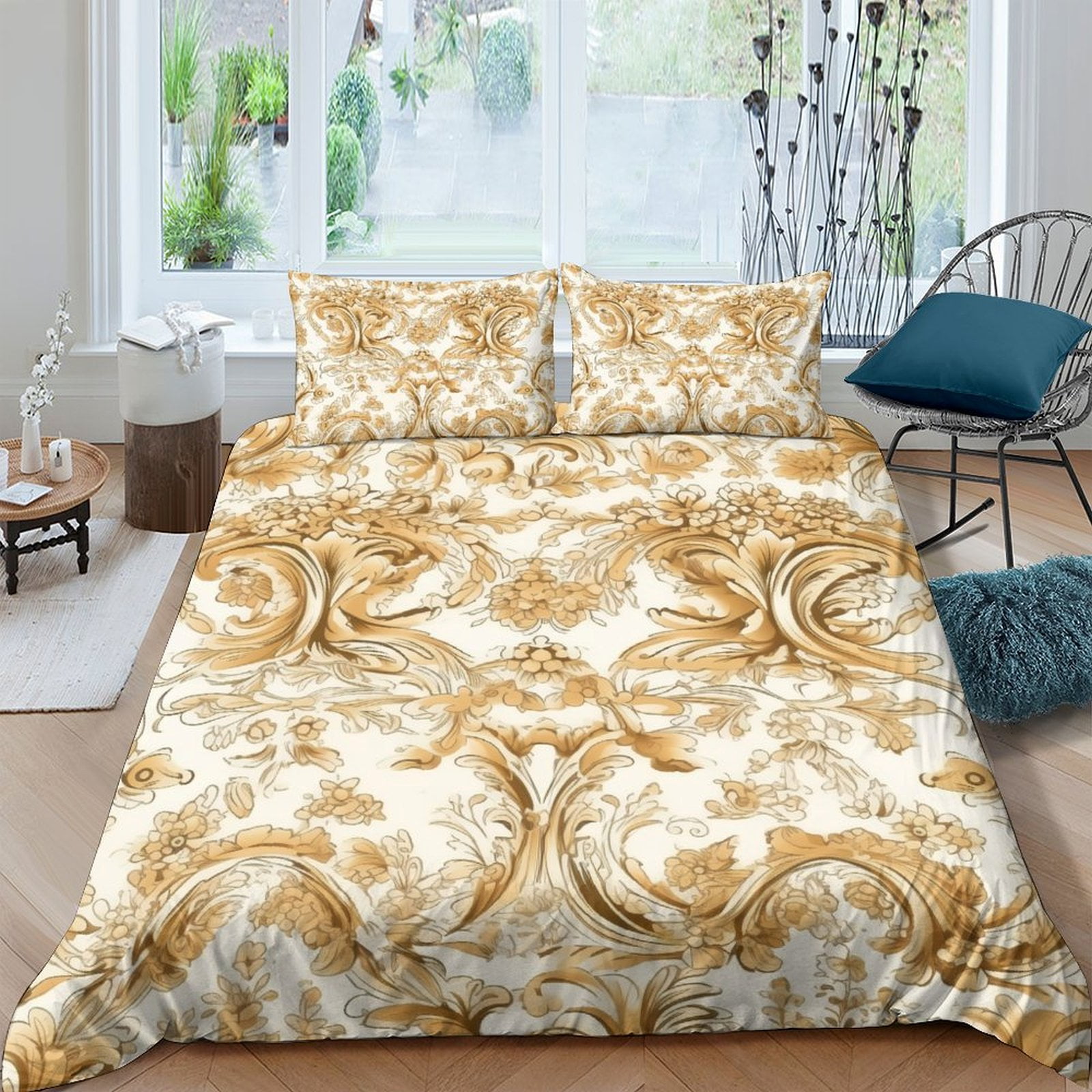 Home Bedding Set Paisley Pattern Printed Comforter Cover Set Adult ...