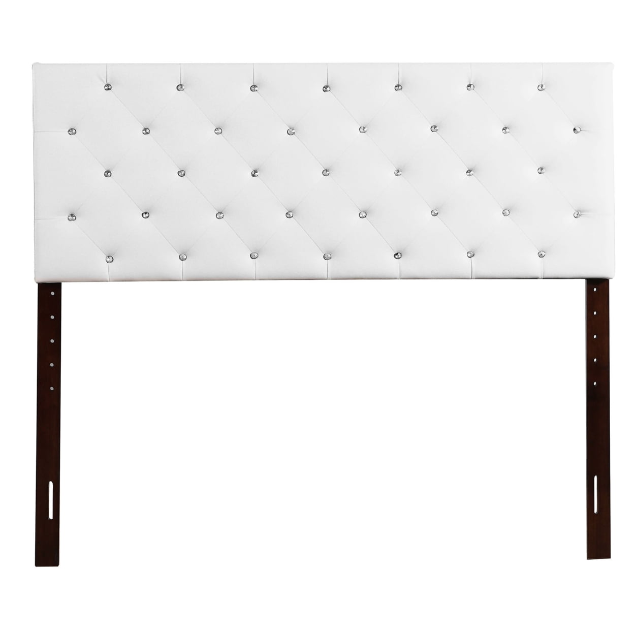 Home Bedroom Furniture Super Nova 2 White Tufted Queen Headboard ...