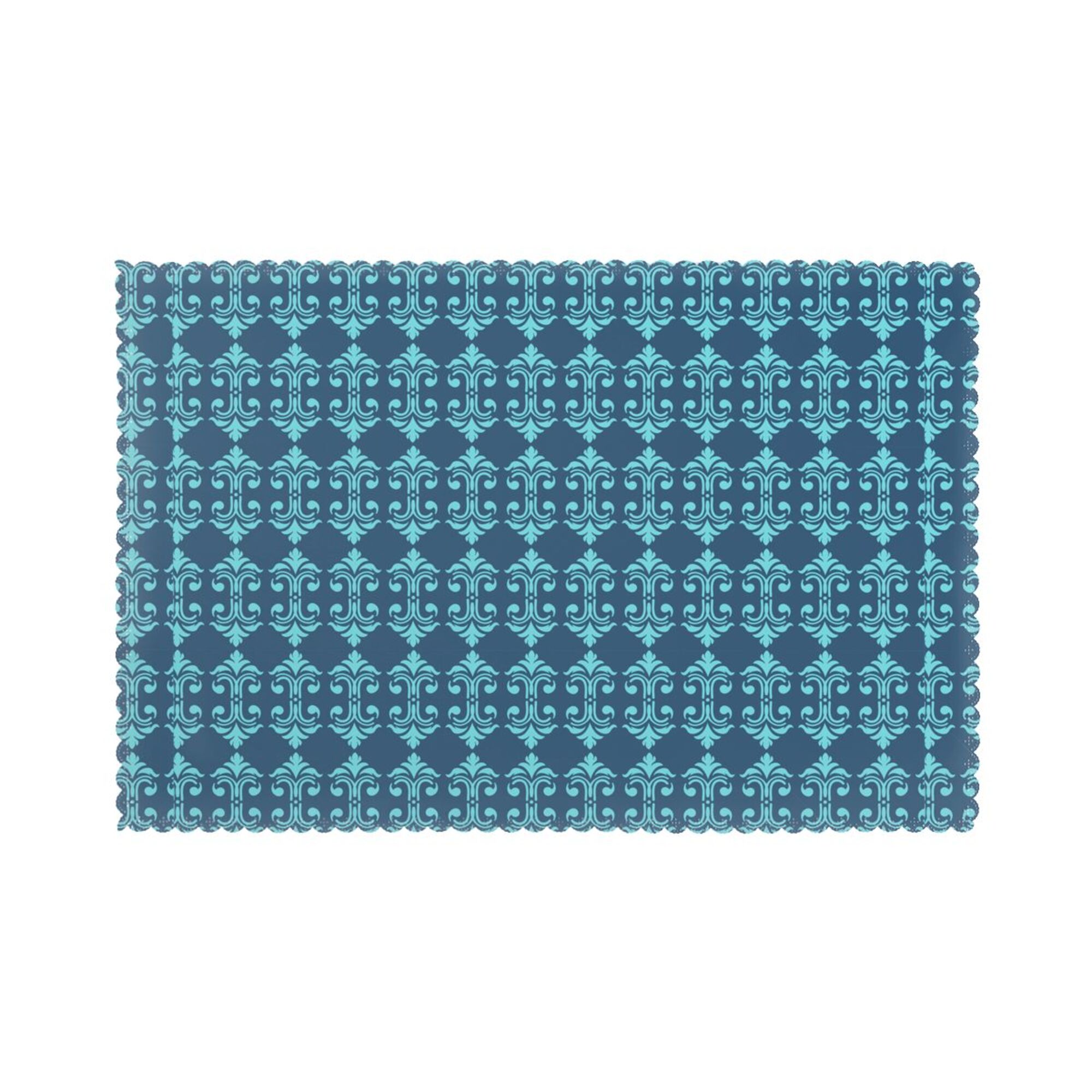 Home Blue Flower Pattern Background Placemats Set Of 6 Washable ...
