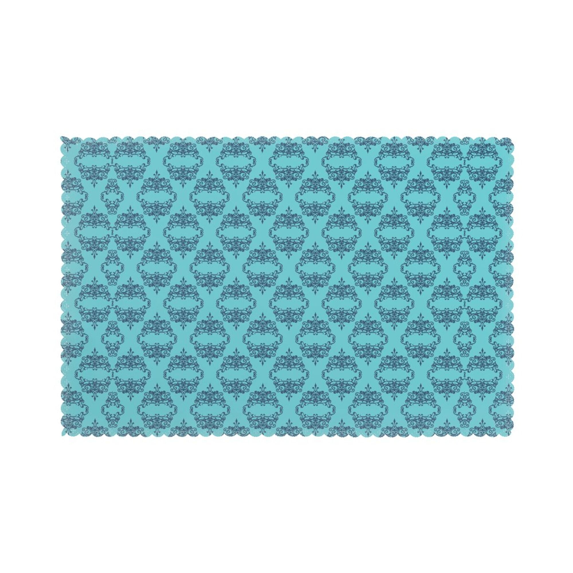 Home Blue Flower Pattern Background Placemats Set Of 6 Washable ...