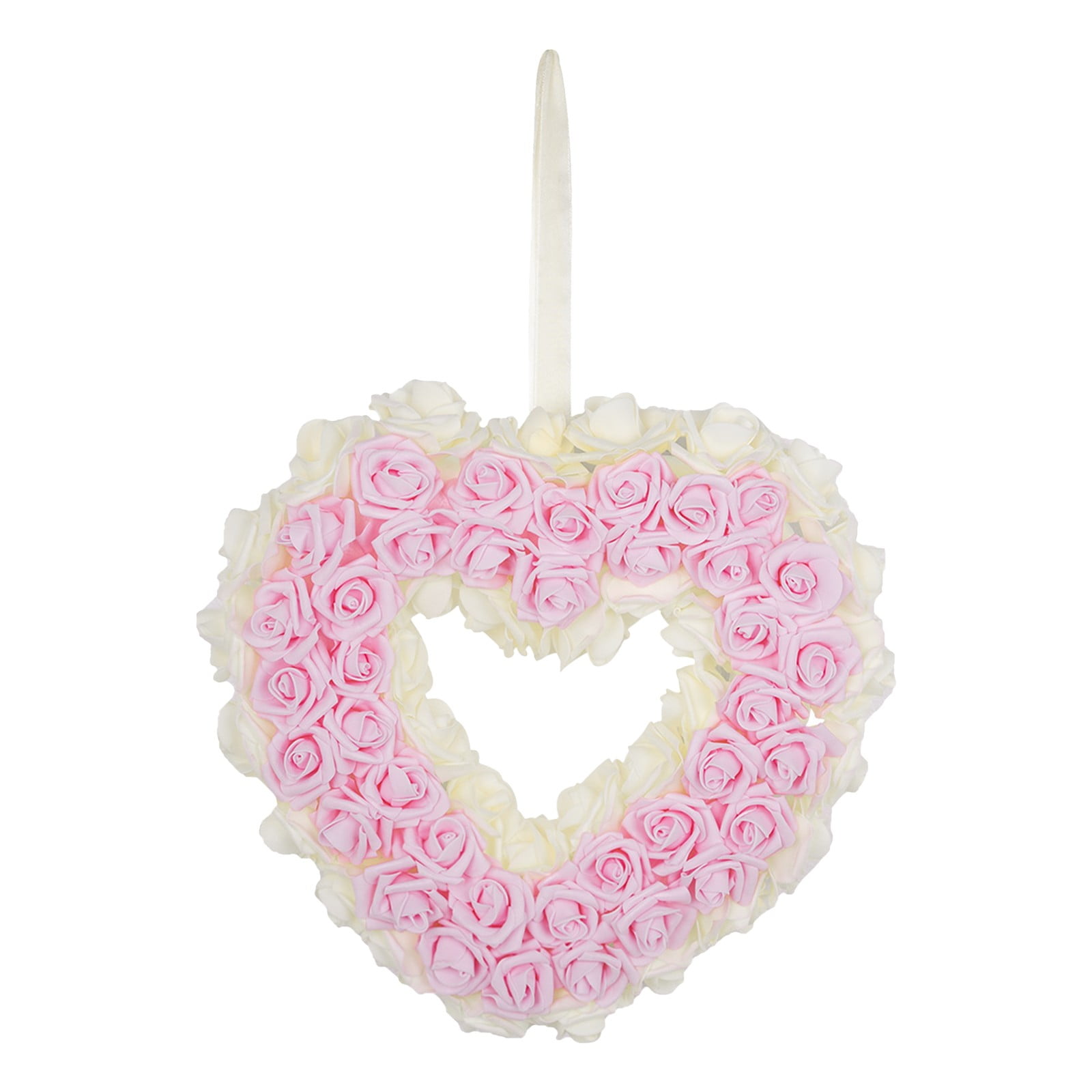 Home Brand Valentine'S Day Decoration Foam Flower Rose Wreath Front ...
