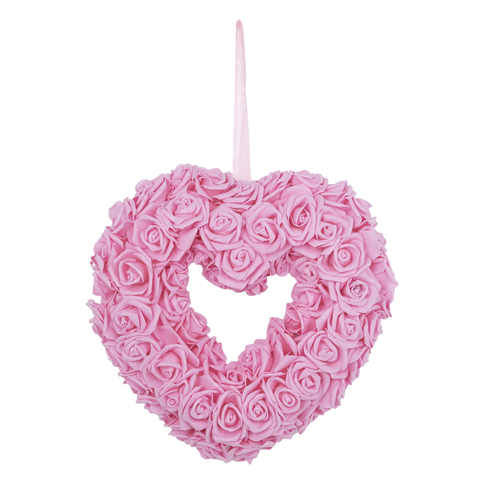 Home Brand Valentine'S Day Decoration Foam Flower Rose Wreath Front ...