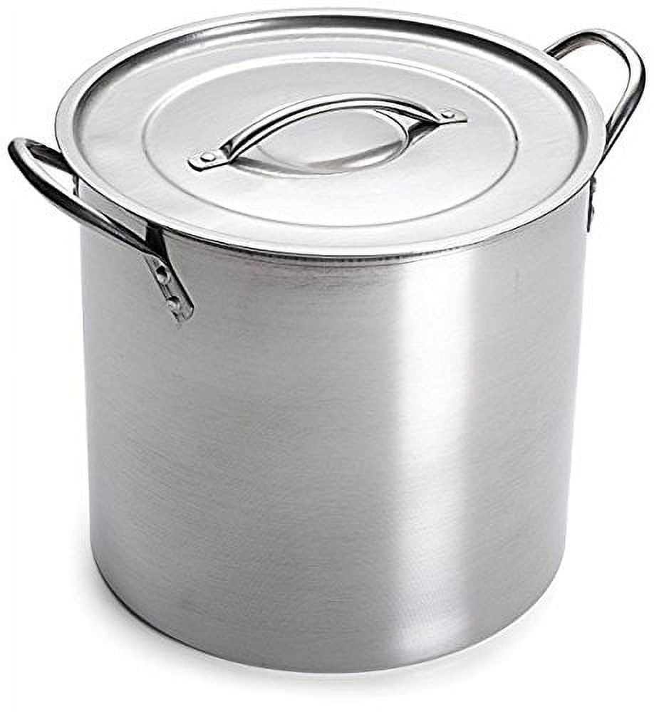 Large Stainless Steel Cooking Stock Pot, 20 Quart with Lid - Walmart.com