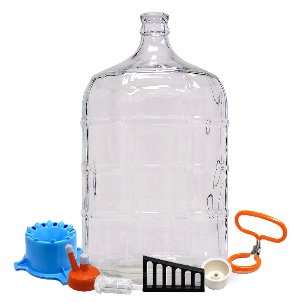 Home Brew Ohio 5 Gallon Glass Carboy with Deluxe Accessories - Walmart.com