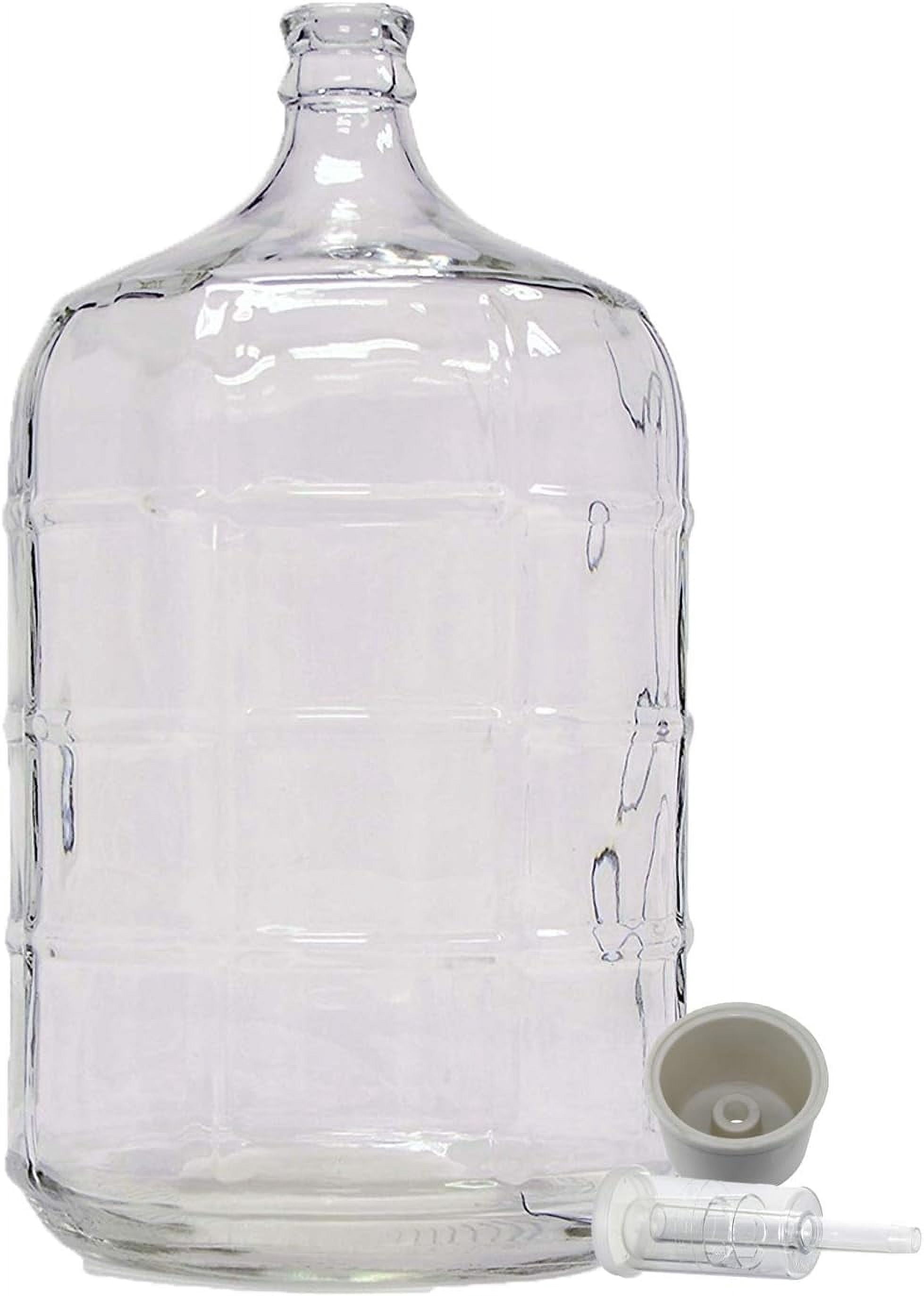 Home Brew Ohio 6 Gallon Glass Carboy with Drilled Bung and Three-Piece ...