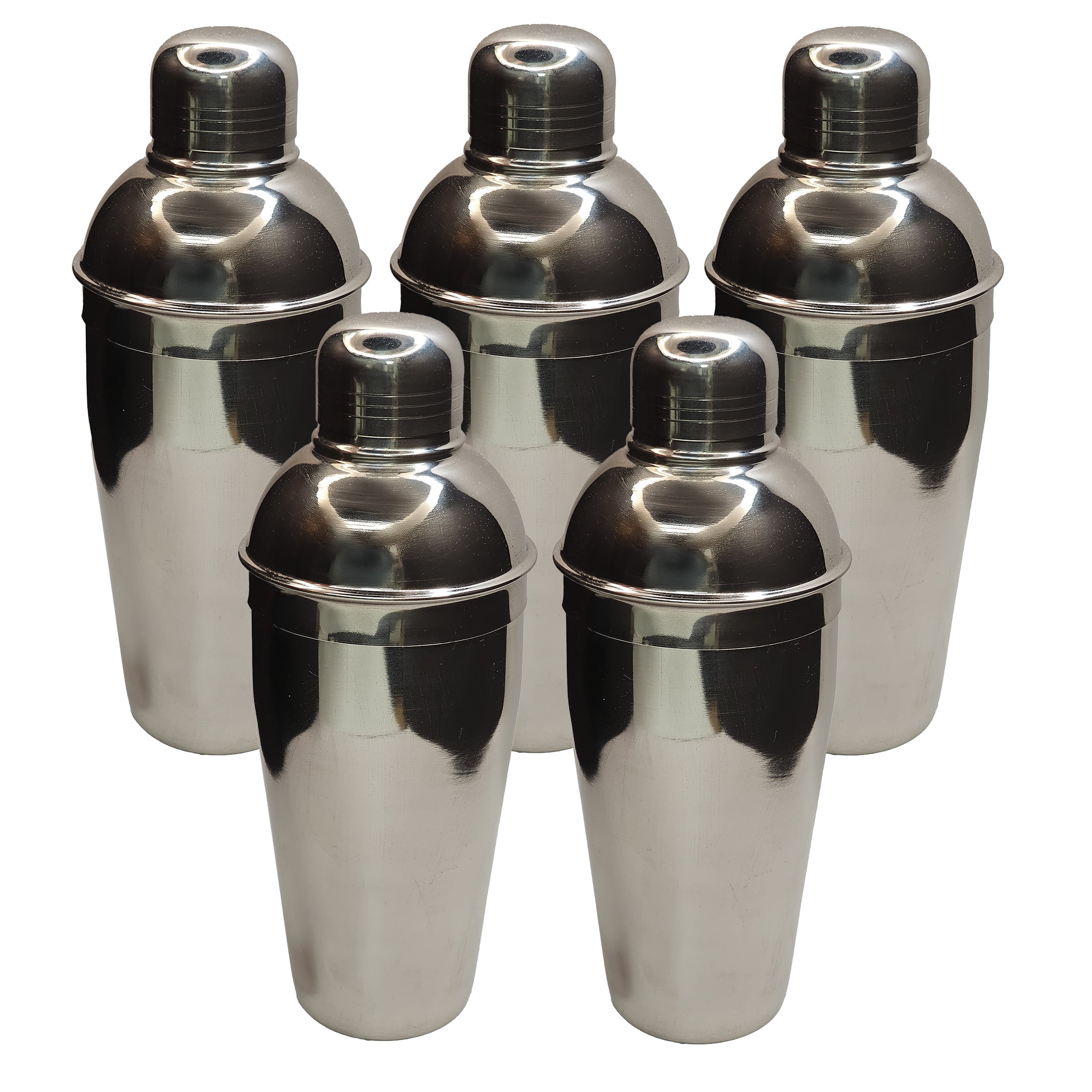 Home Brew Ohio Barware Stainless Steel Cocktail Shaker 750ml (Set of 5 ...