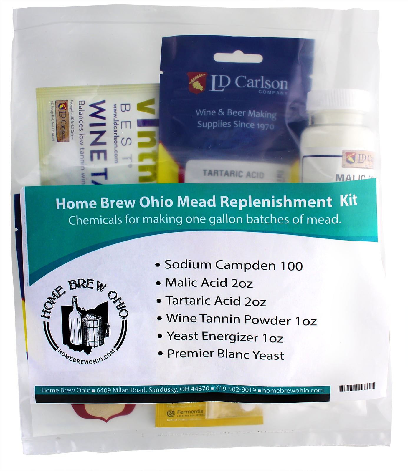 Home Brew Ohio Mead Making Kit Replenishment Packet - Walmart.com