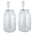 Home Brew Ohio One Gallon Glass Complete Wide Mouth Fermenter Set of 2 ...
