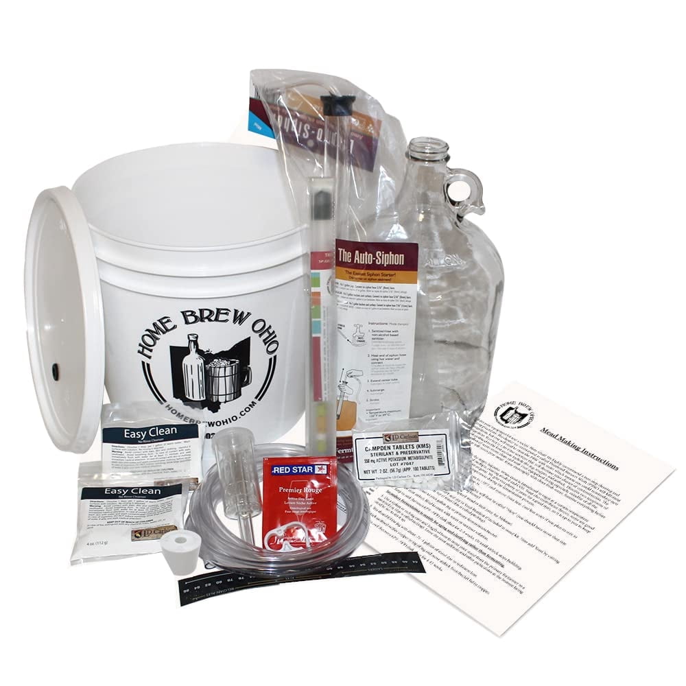 Home Brew Ohio One Gallon Mead Starter Kit - Walmart.com