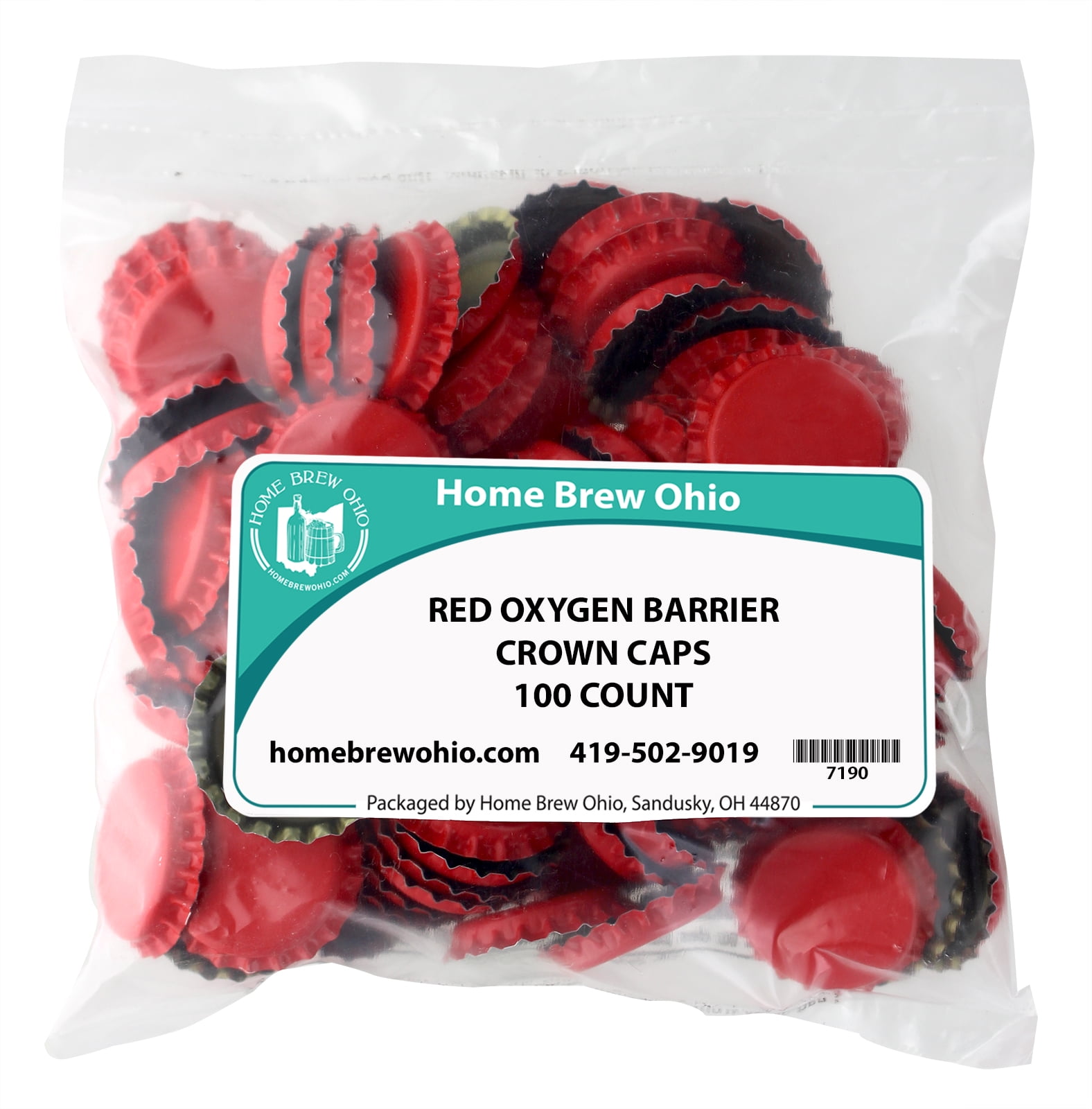 Home Brew Ohio Red Crown Caps 100 count - Walmart.com