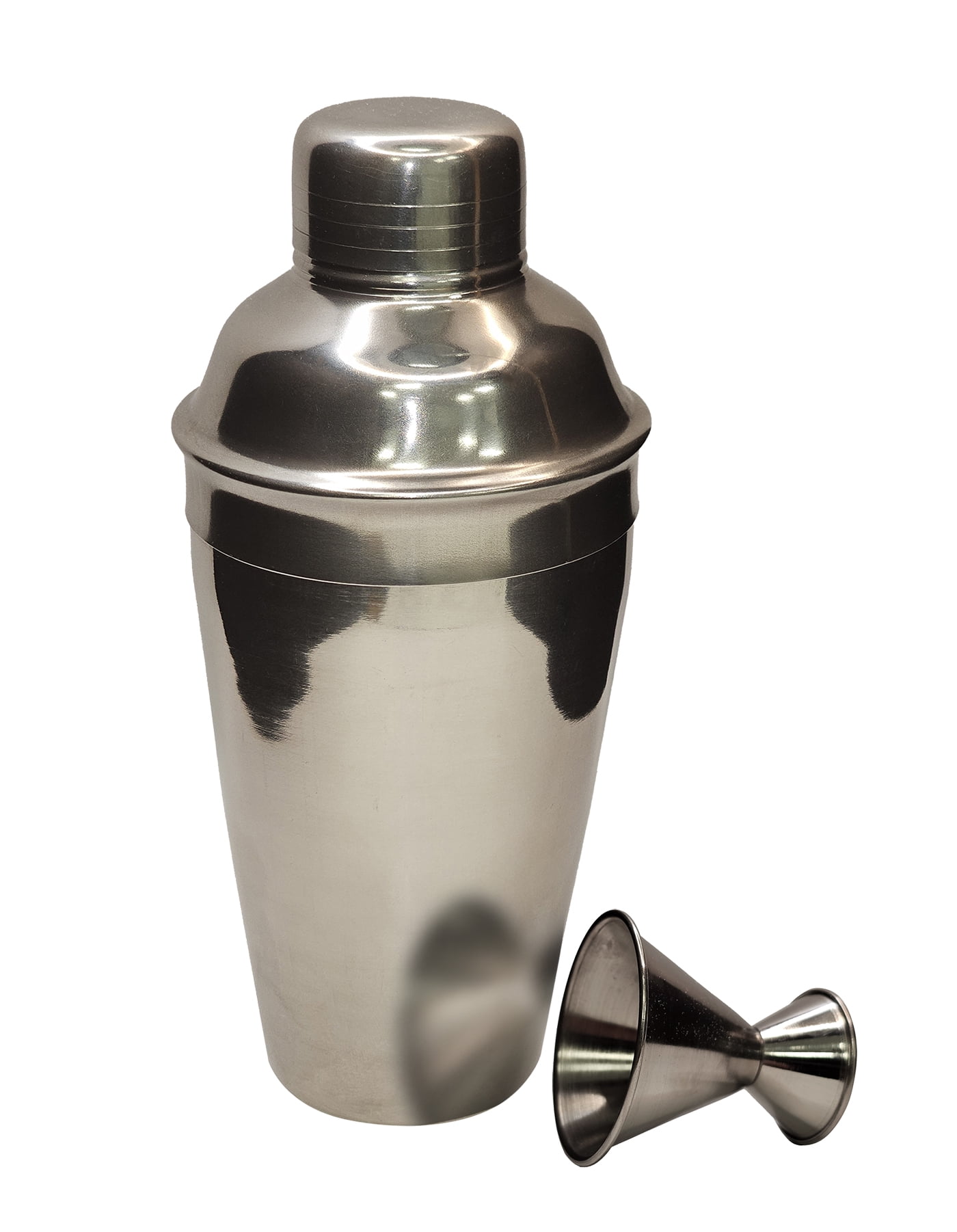 Home Brew Ohio Stainless Steel Cocktail Shaker 500ml and Jigger 1/2oz X ...