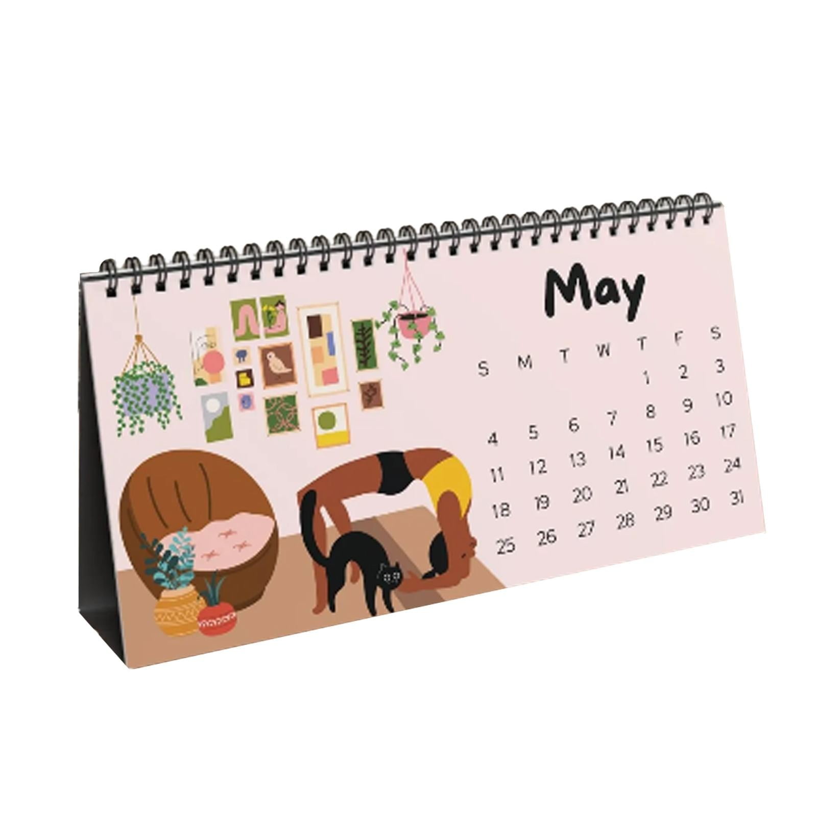 Home Calendar Aesthetic Woman Desk Calendar 2025 Aesthetic Desk ...