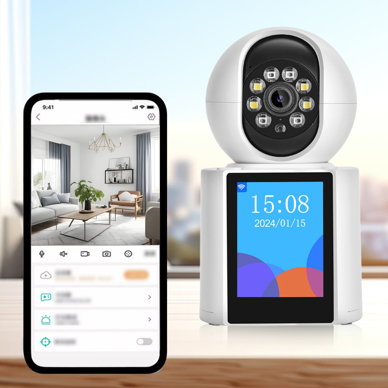 Home Cameras indoor,Smart Wireless Remote Video Surveillance Camera ...