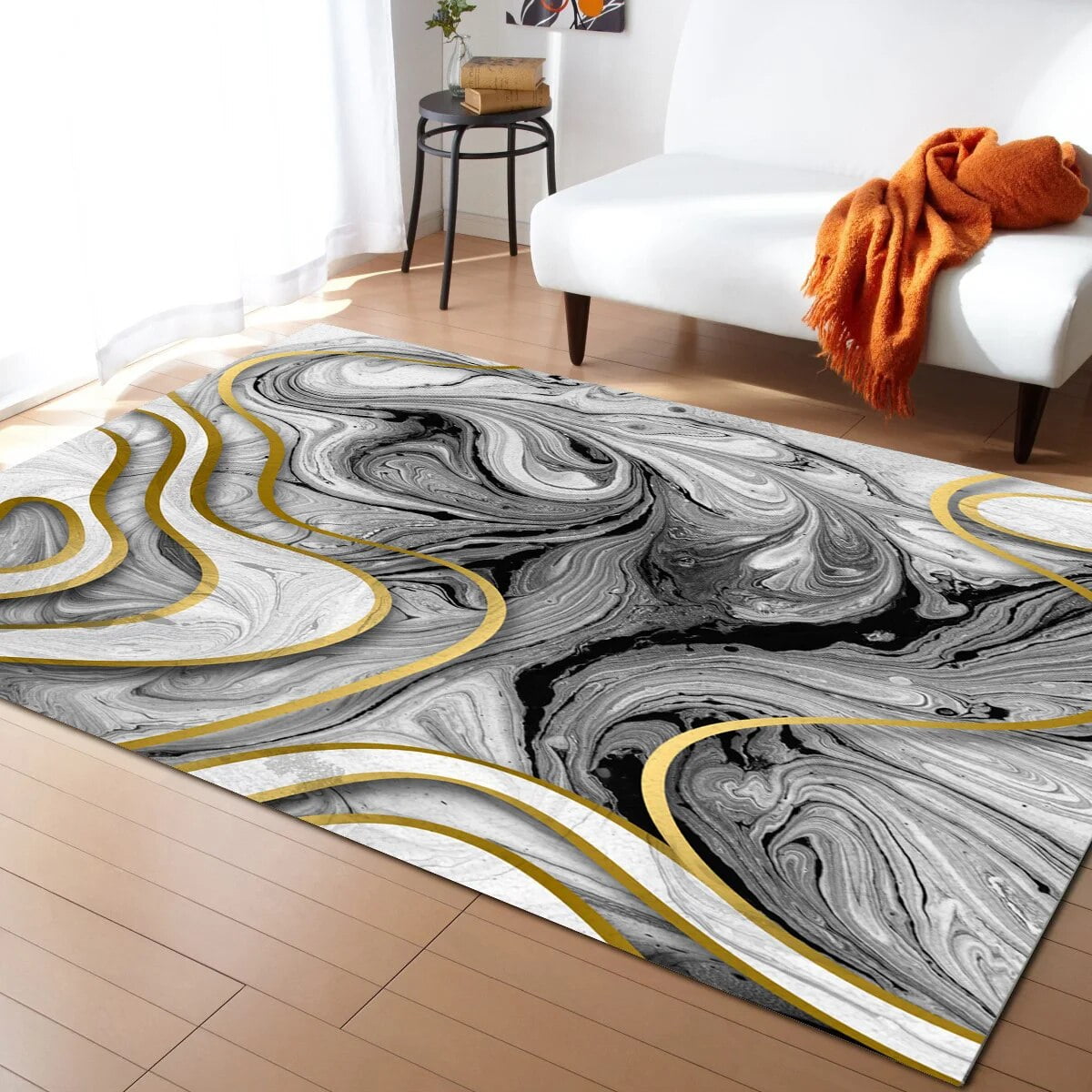 Home Carpet Abstract Marble Texture Carpets for Living Room Anti-slip ...