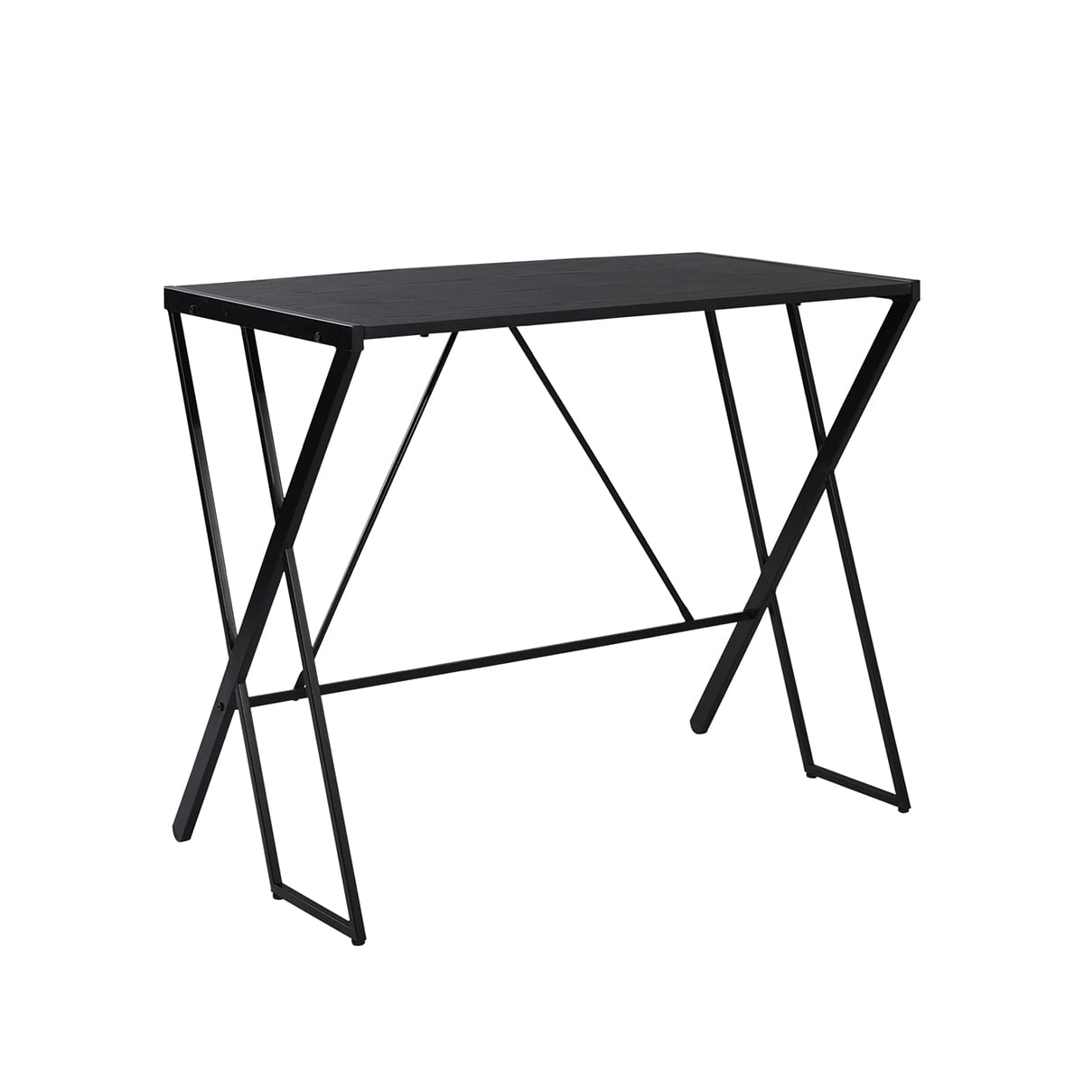Home Casa Laptop Writing Study Table Simple Z-Shaped Metal Frame Desk ...