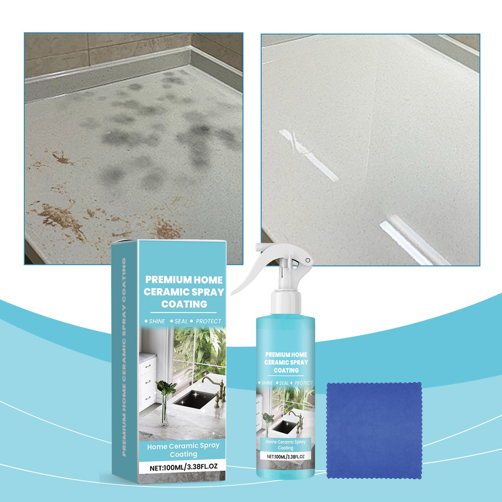 Home Ceramic Coating Spray Kit, Gloss & Shine Ceramic Coating Spray ...