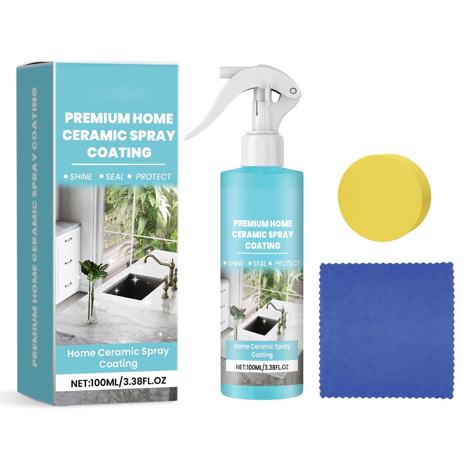 Home Ceramic Coating Spray Kit - Shine, Seal & Protect Kitchen & Bath ...
