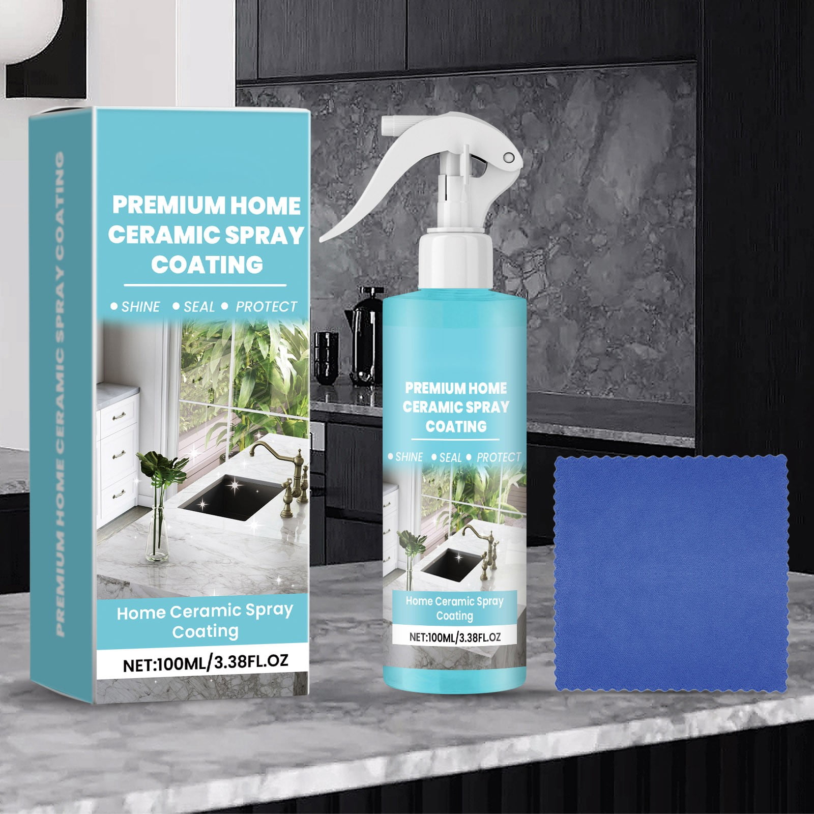 Home Ceramic Coating Spray, Shine, Seal & Protect Kitchen & Bath ...