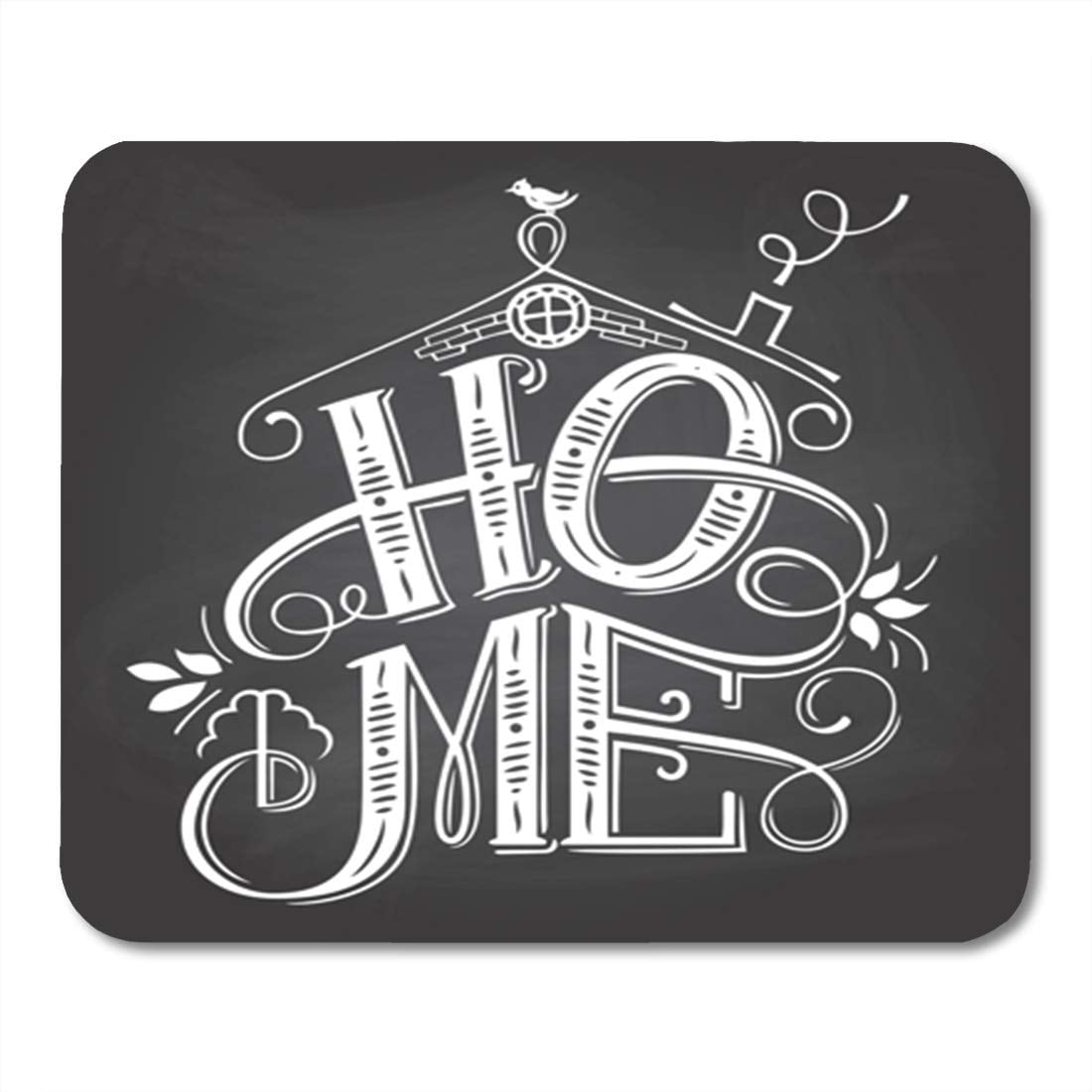 Home Chalkboard Sign Hand Lettering on Blackboard Chalk Mousepad Mouse ...