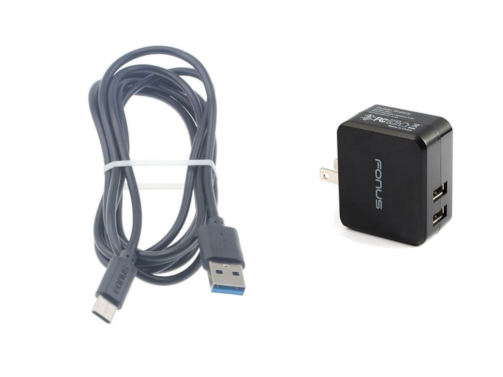 Home Charger for Samsung Galaxy A54 5G Phone - 17W 2-Port USB 3.4A Type ...