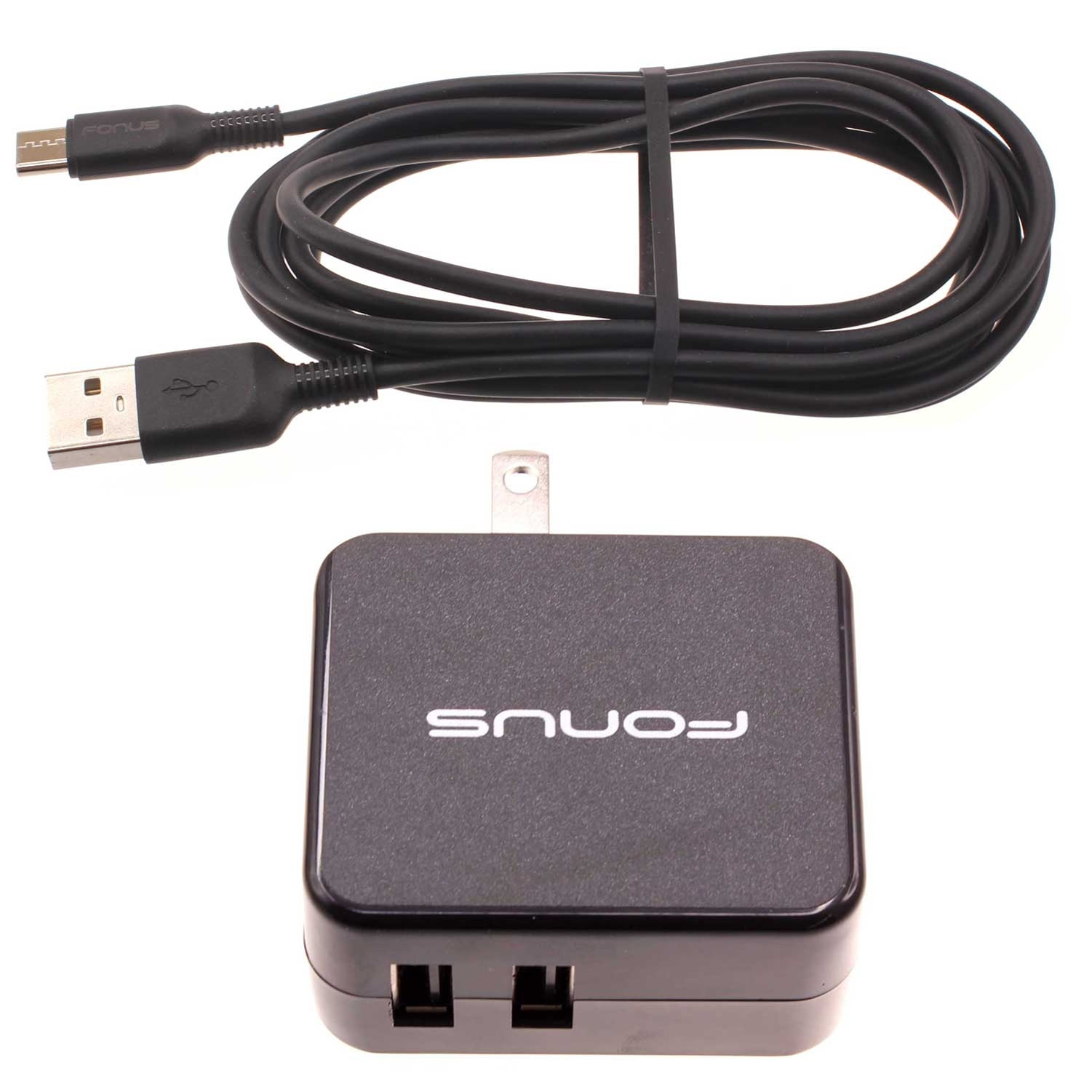 Home Charger for TCL ION X - 17W 2-Port USB 3.4A Type-C Cable 6ft Power ...