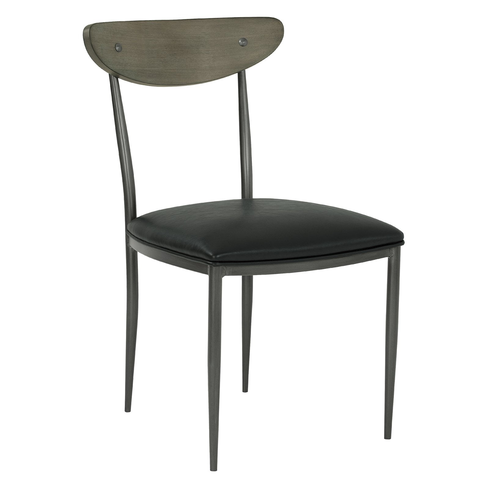 Armen Living Davis Mid-Century Dining Chair in Mineral Finish with ...