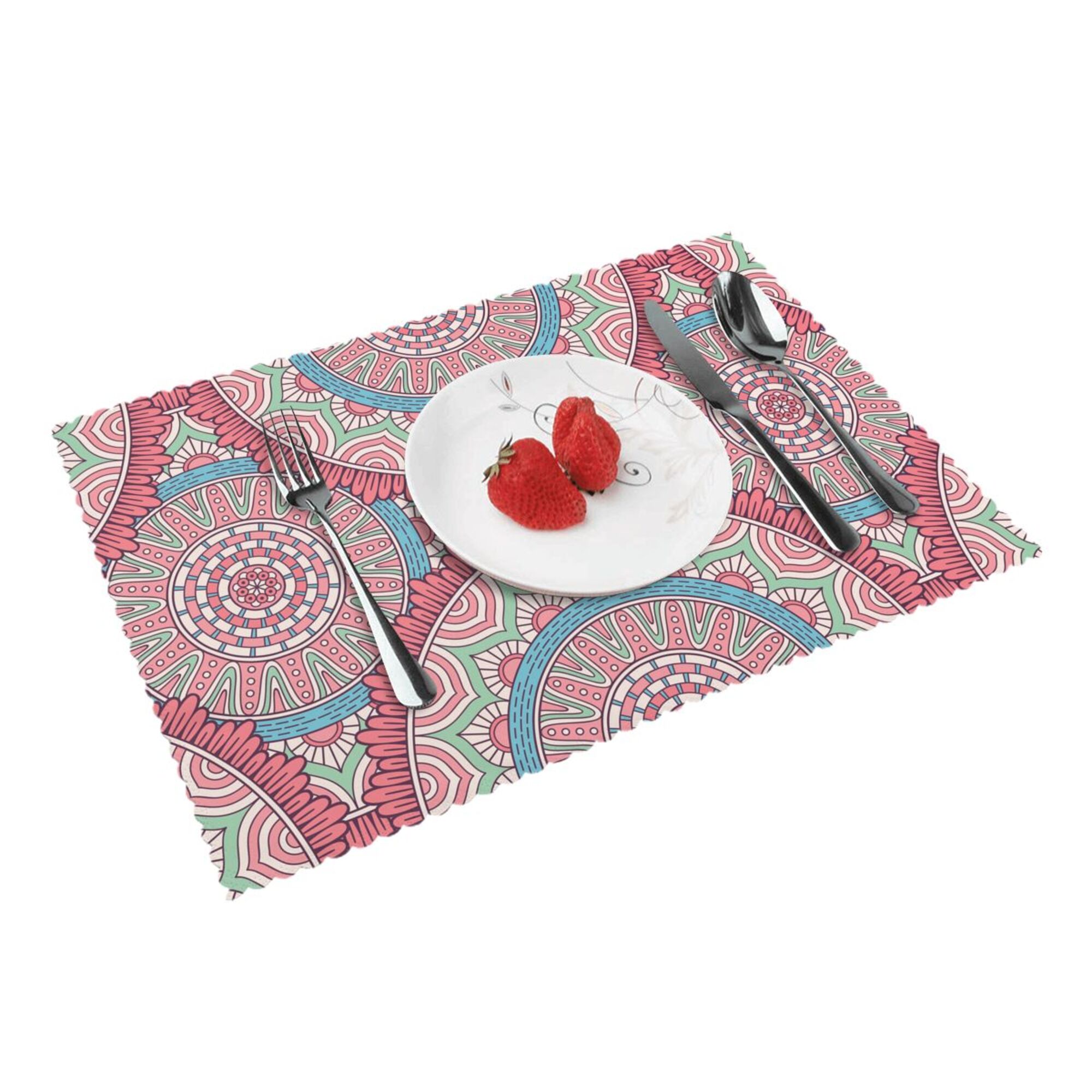 Home Classical Ethnic Pattern Background Placemats Set Of 4 Washable ...