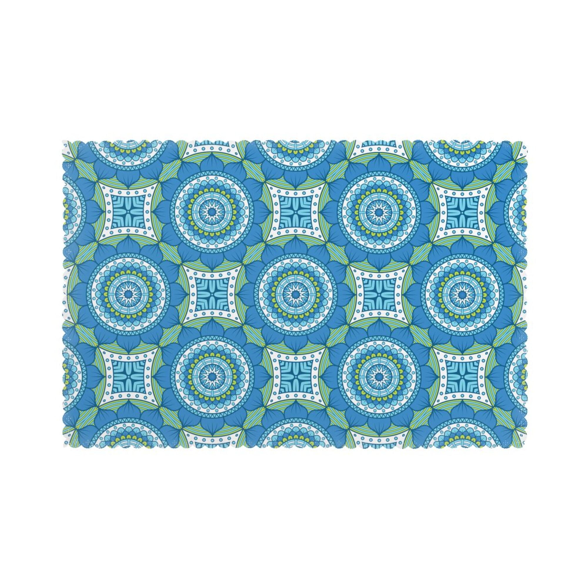 Home Classical Ethnic Pattern Background Placemats Set Of 6 Washable ...