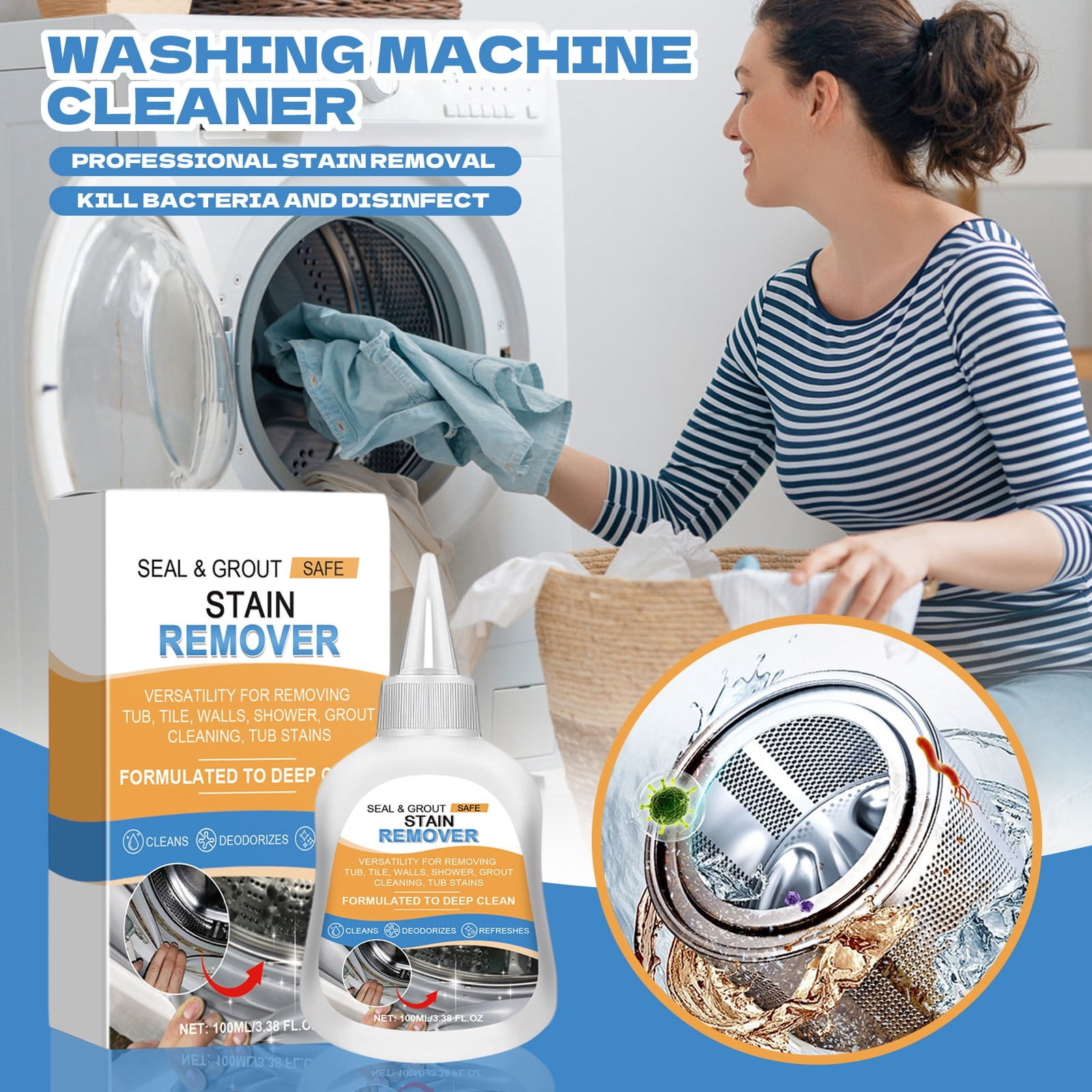 Home Cleaner Gel, Cleaner for Washing Machine, Refrigerator Strips ...