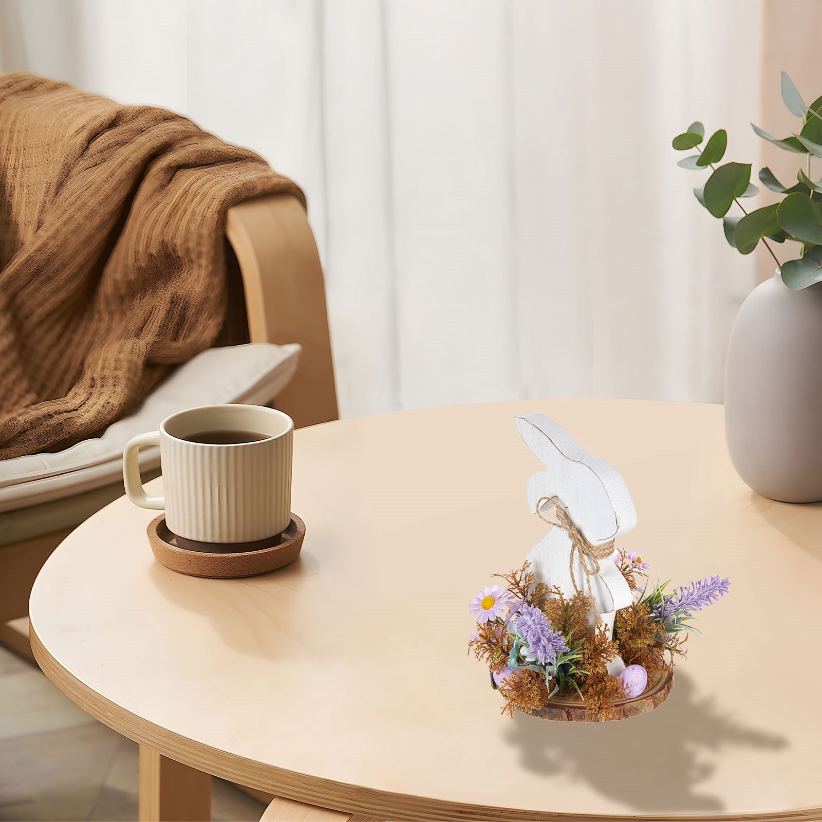 Home Cleanrance,,Desktop Ornament,Charming Wooden Rabbit Desktop ...