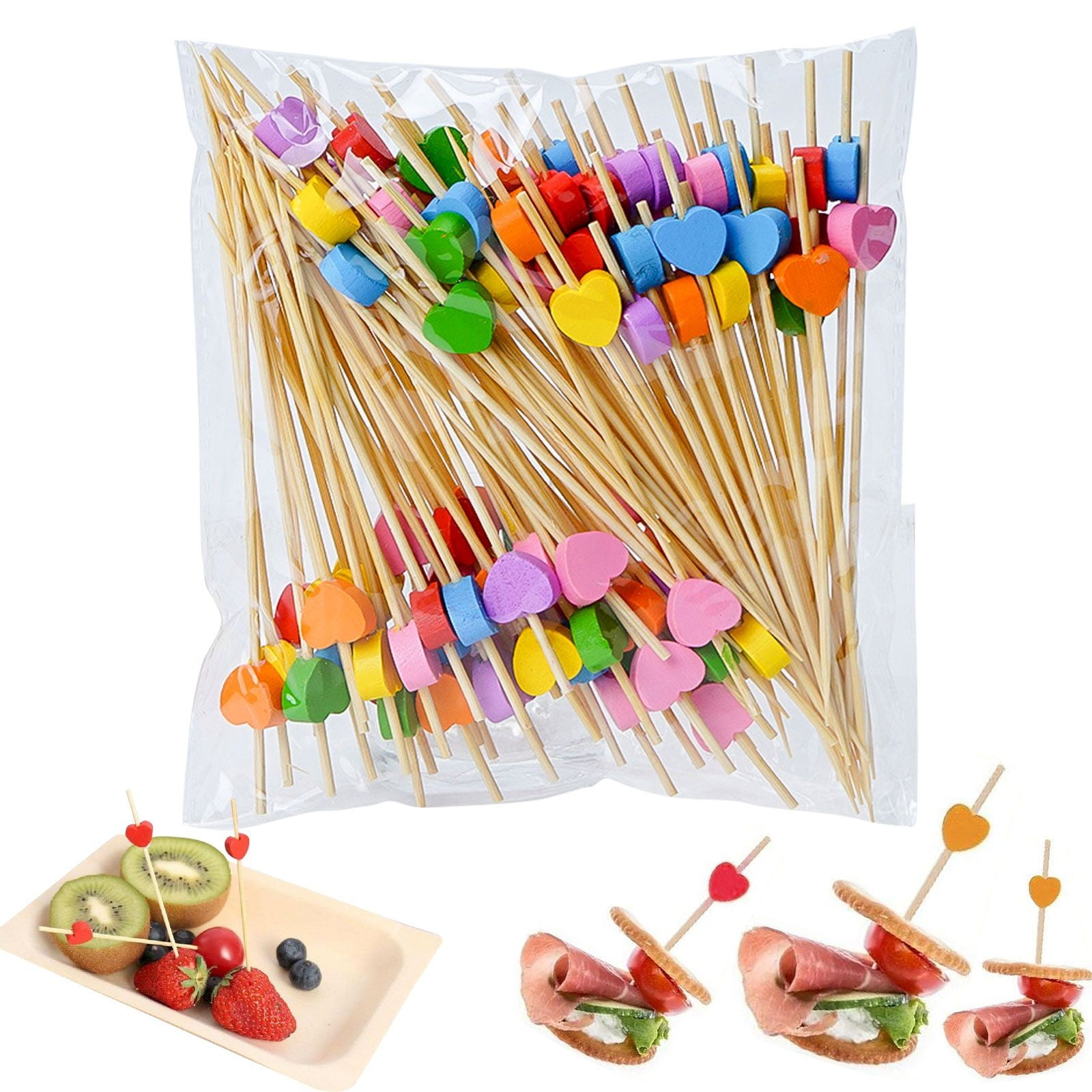 Home Cleanrance,,Tableware,Heart Toothpicks For 100 PCS Sticks Skewers ...