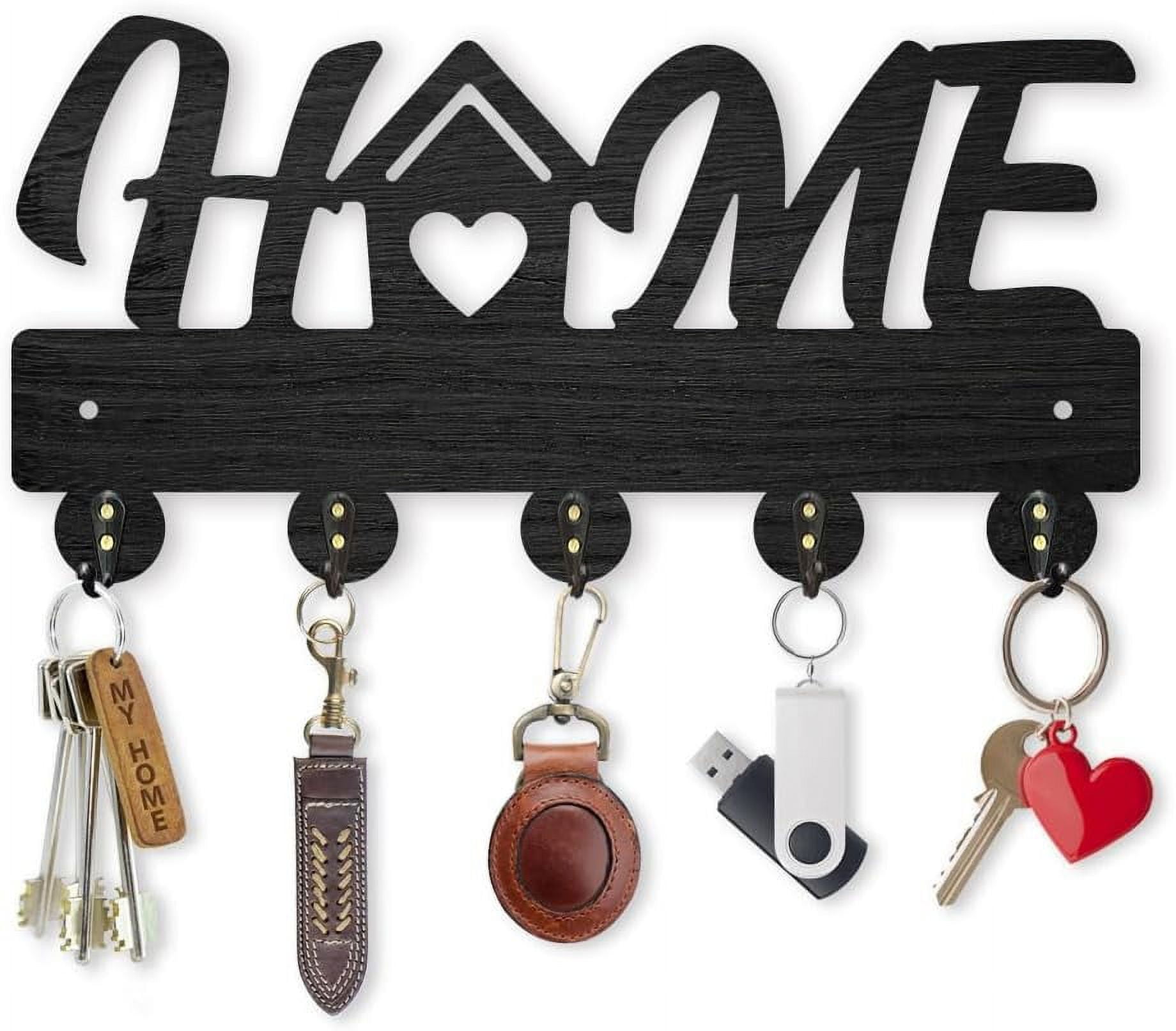 Home Coat Rack Wall Mount 11.8×6inch Wood Home Key Holder for Wall ...