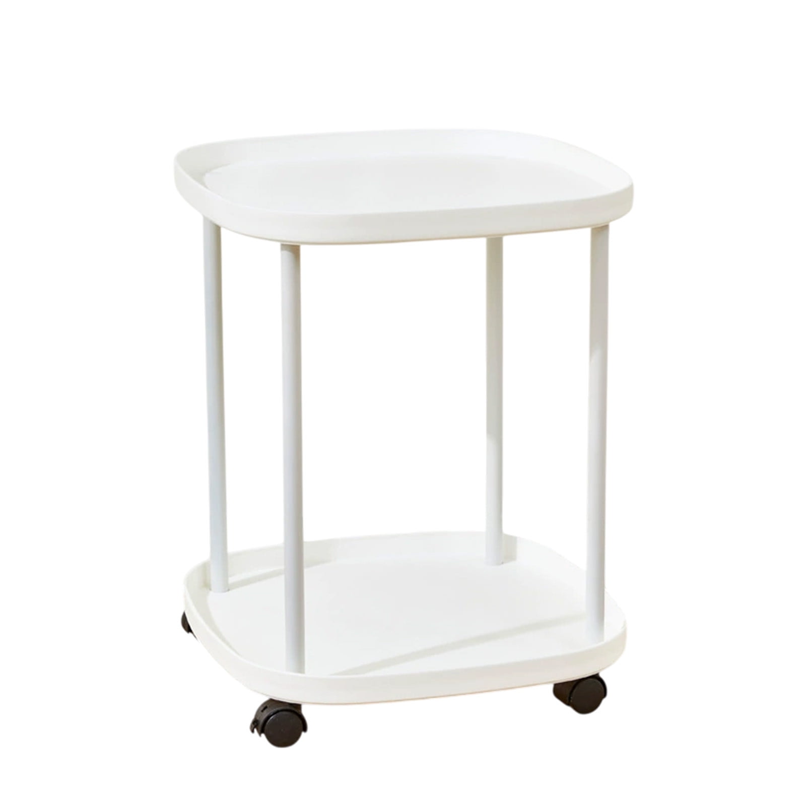 Home Coffee Table Movable Shelf Sofa Side Table Cart Bedside Shelf With ...