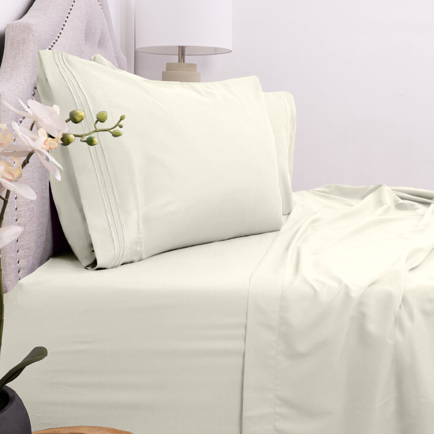 Home Collection 1800 Count Deep Pocket Microfiber 4 Piece Sheet Set ...