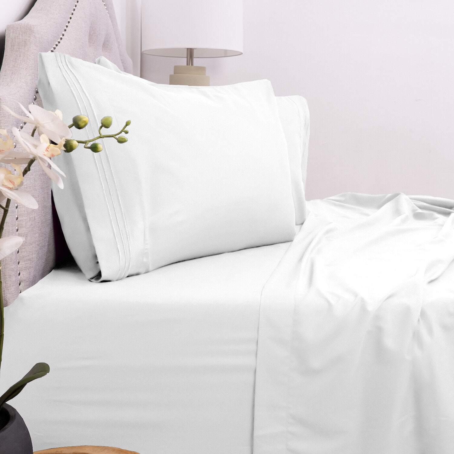 Home Collection 1800 Count Deep Pocket Microfiber 4 Piece Sheet Set ...